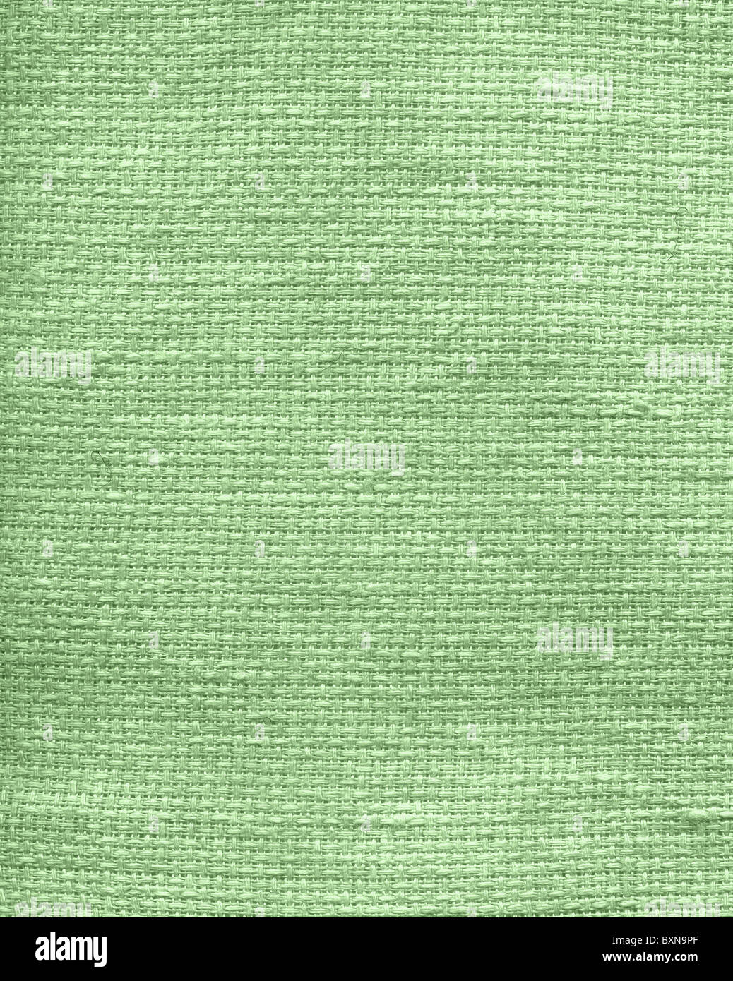 Natural linen striped rough textured green fabric textile Stock Photo ...