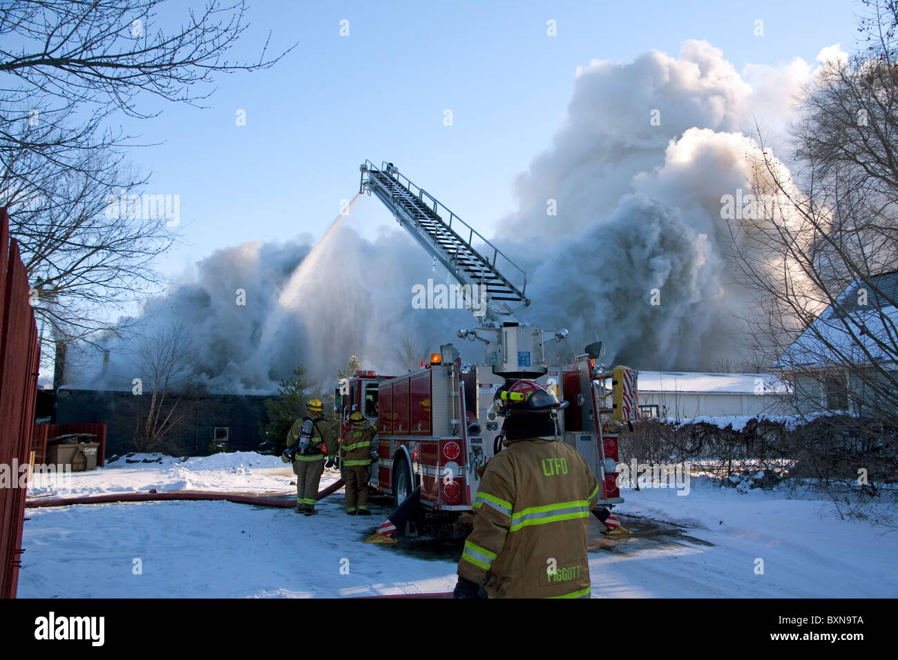 Ladder Fire Truck Water
