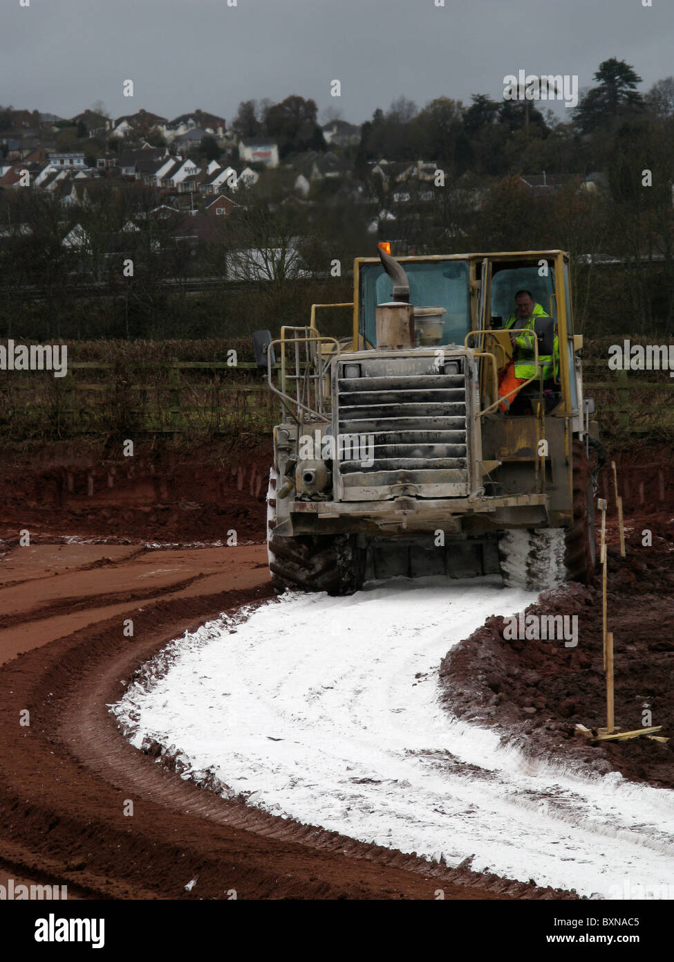 Specially adapted Caterpillar motor scraper CAT RM 350B for lime cement ...