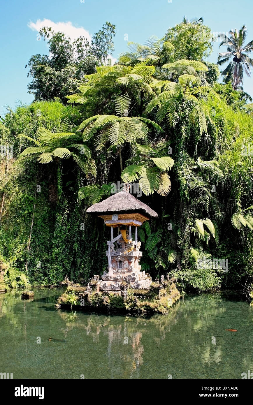 Shrine built in a small pool. Pura Gunung Kawi Sebatu Temple ...