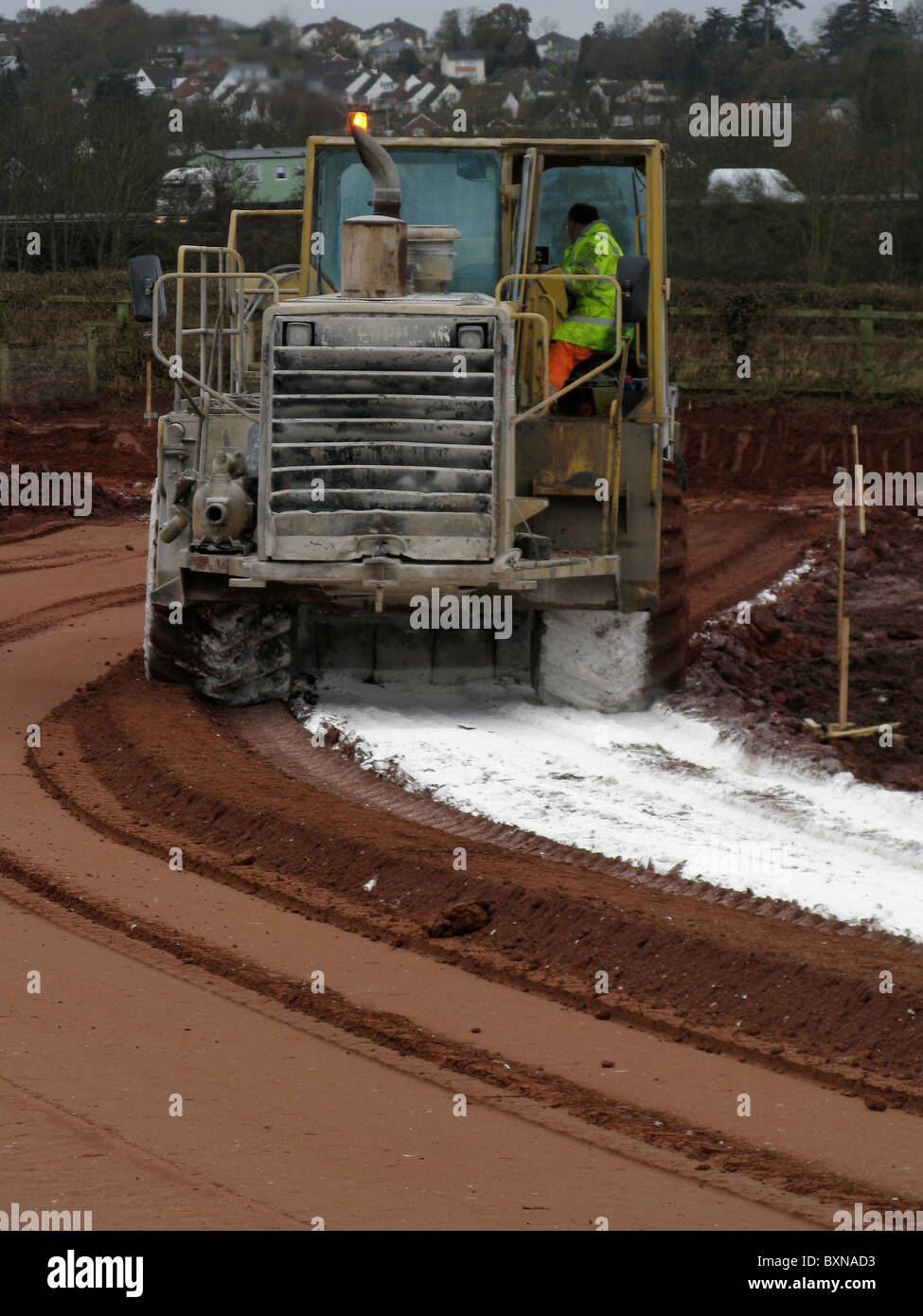 Specially adapted Caterpillar motor scraper CAT RM 350B for lime cement ...