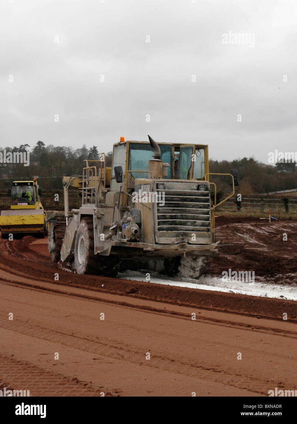 Specially adapted Caterpillar motor scraper CAT RM 350B for lime cement ...