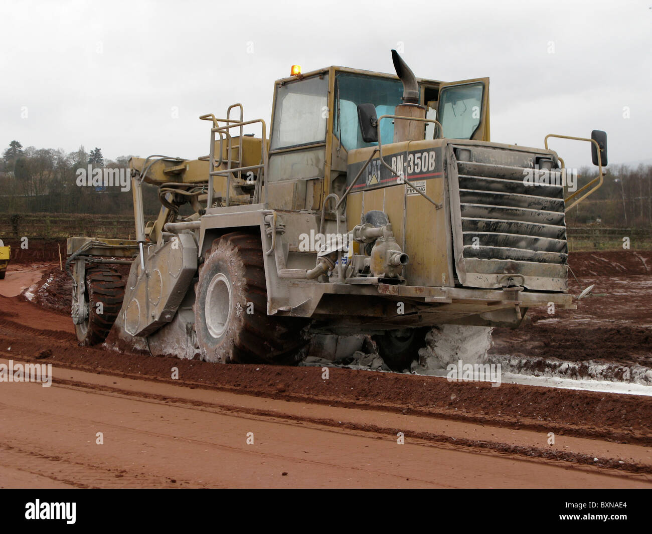 Specially adapted Caterpillar motor scraper CAT RM 350B for lime cement ...