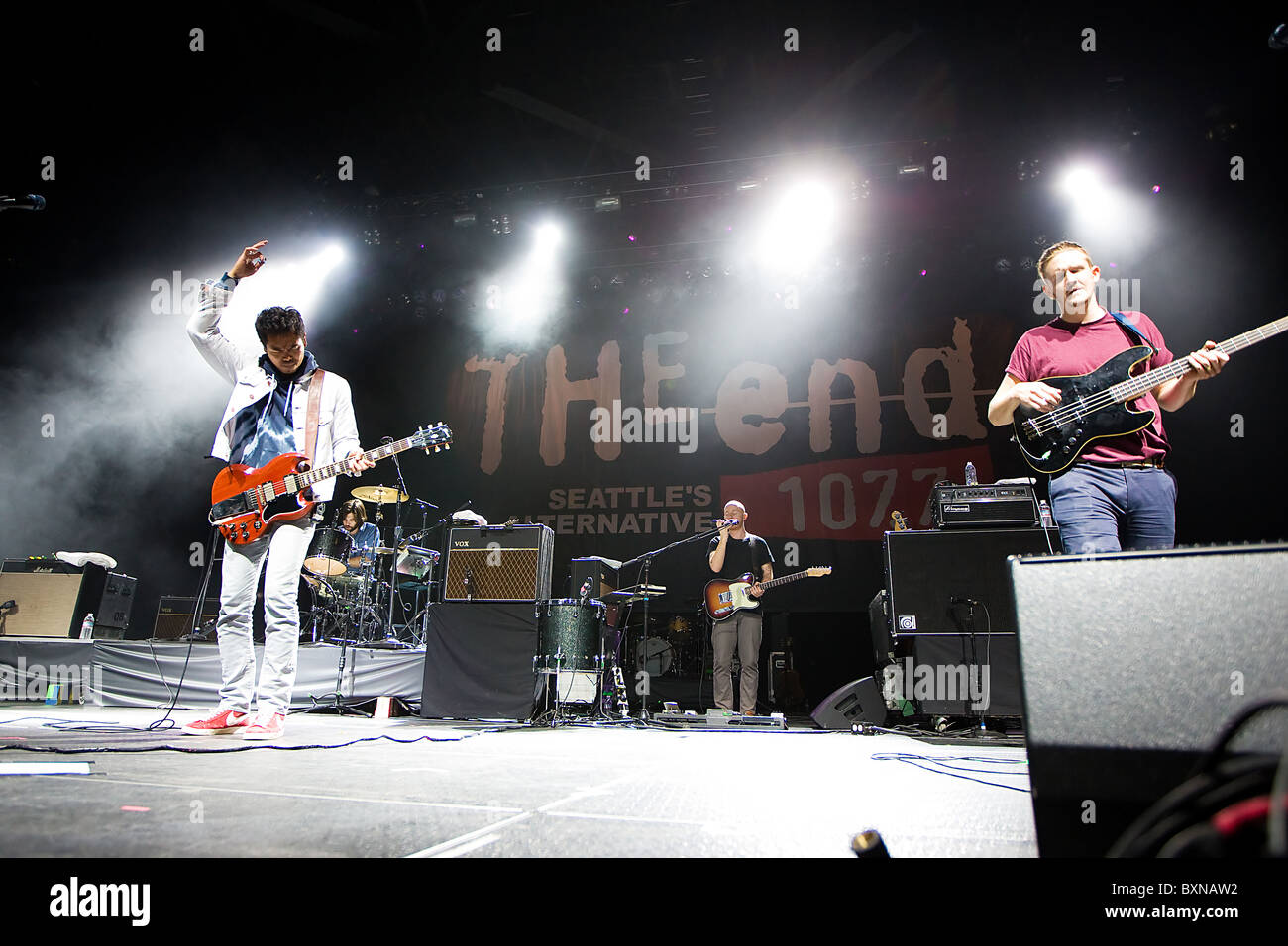 Rock Band The Temper Trap performing a concert Stock Photo - Alamy