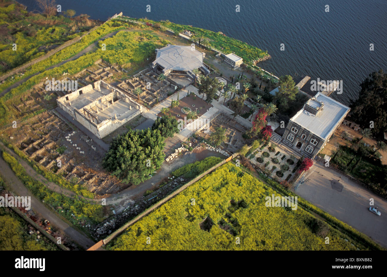 Aerial view ancient synagogue capernaum hi-res stock photography and ...