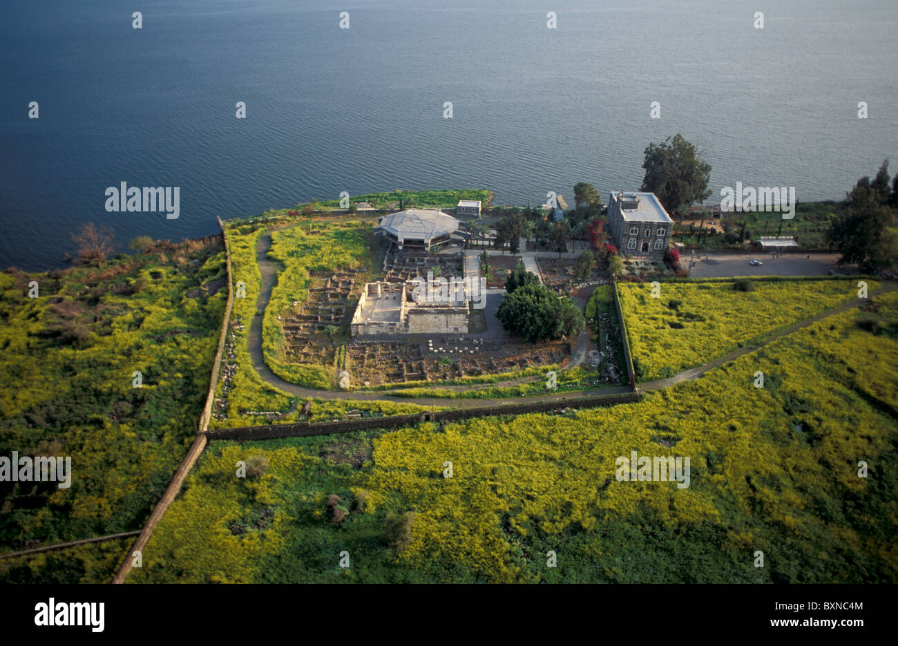 Israel, Sea of Galilee, the Church and the ancient Synagogue of ...