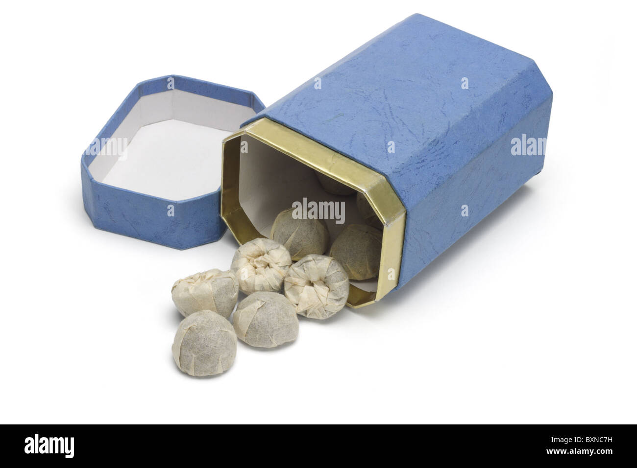 Chinese pressed tea blocks wrapped in paper and gift box ( Royal Pu erh ...