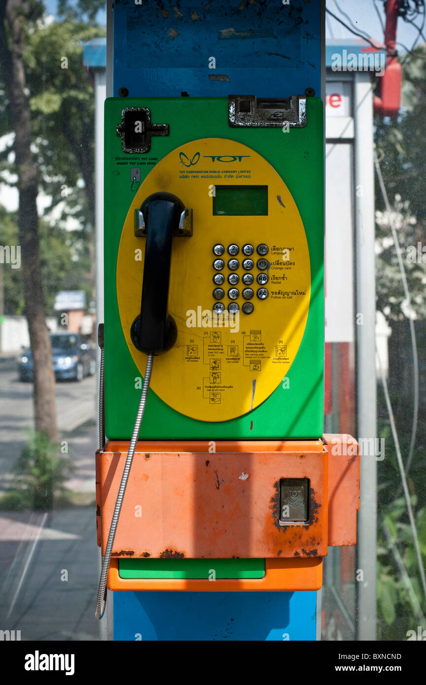 Public phones still in use in Bangkok Stock Photo - Alamy