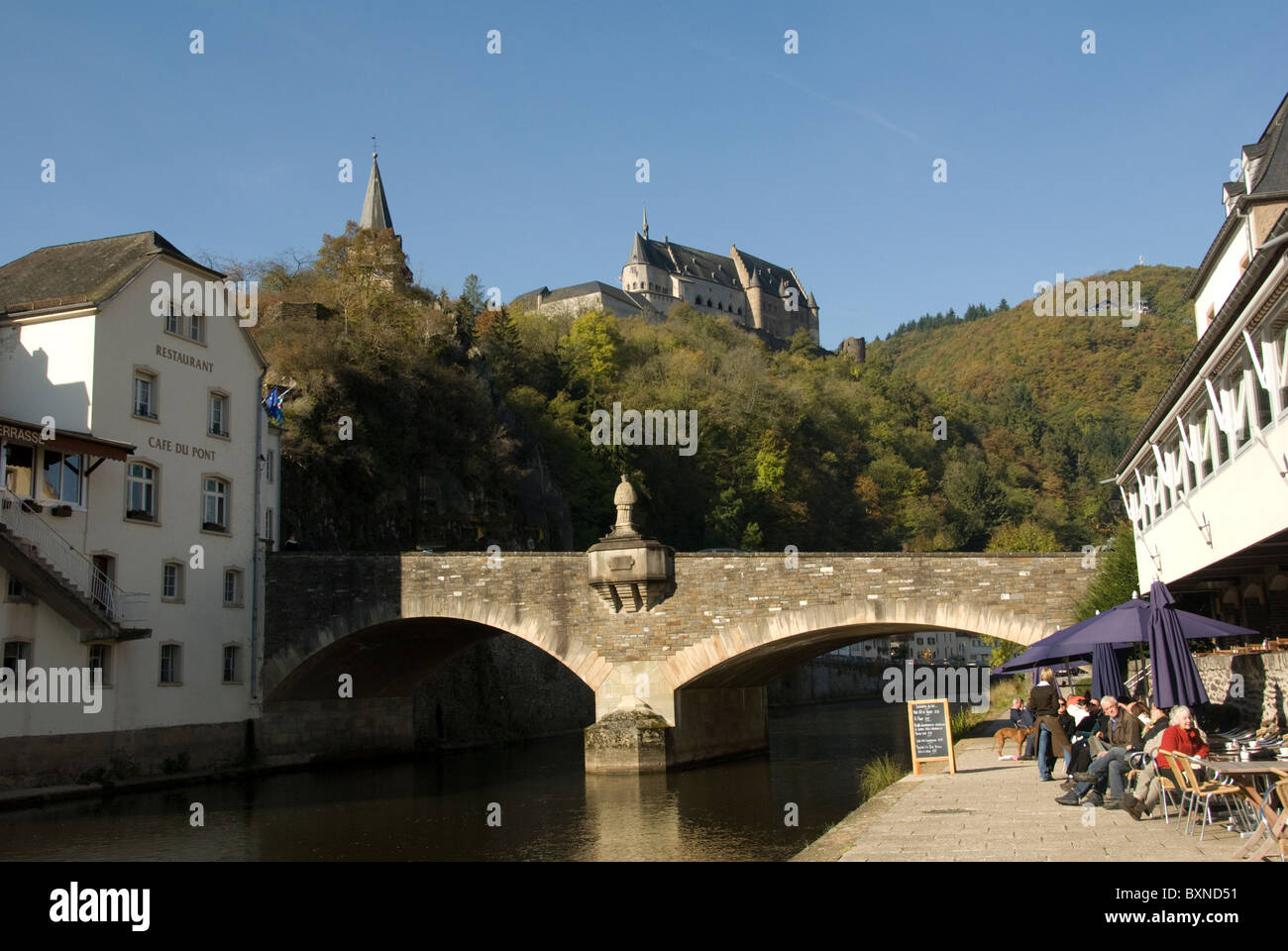 River our and vianden castle hi-res stock photography and images - Alamy