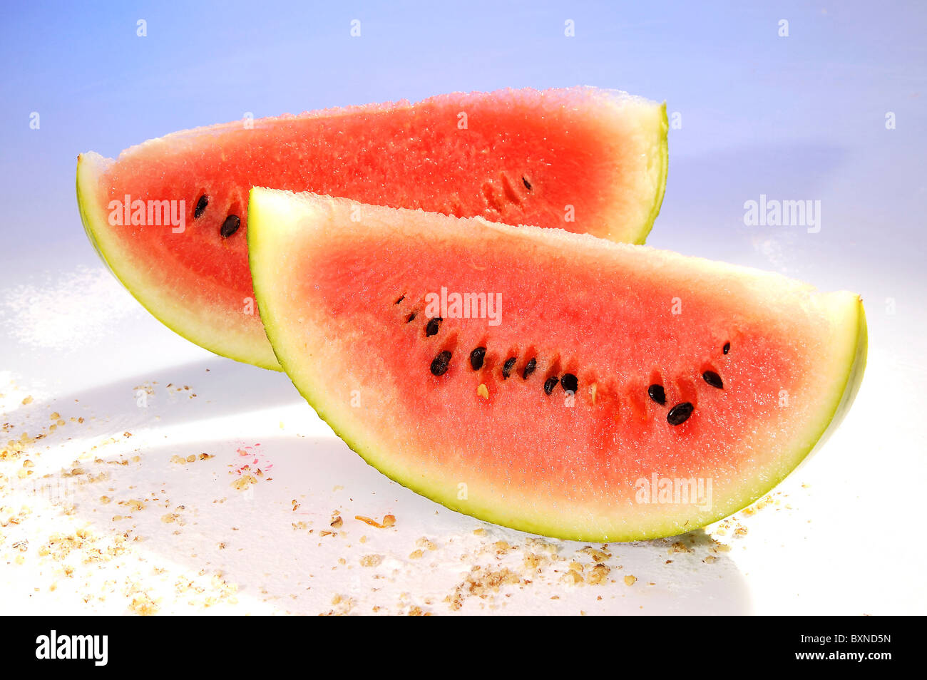 The sliced watermelon w grounded nuts Stock Photo - Alamy
