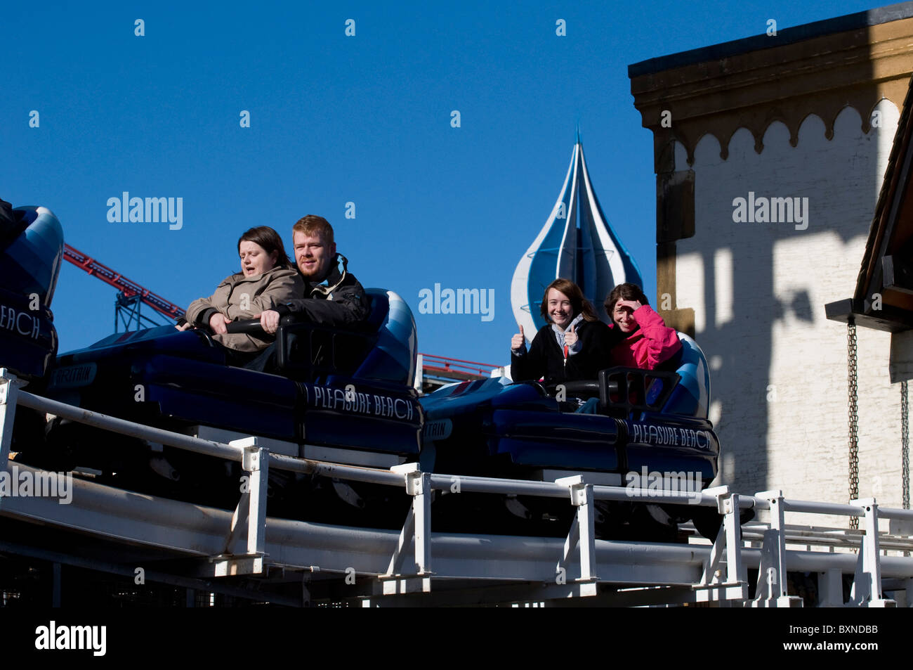 Avalanche roller coaster blackpool pleasure hi-res stock photography ...