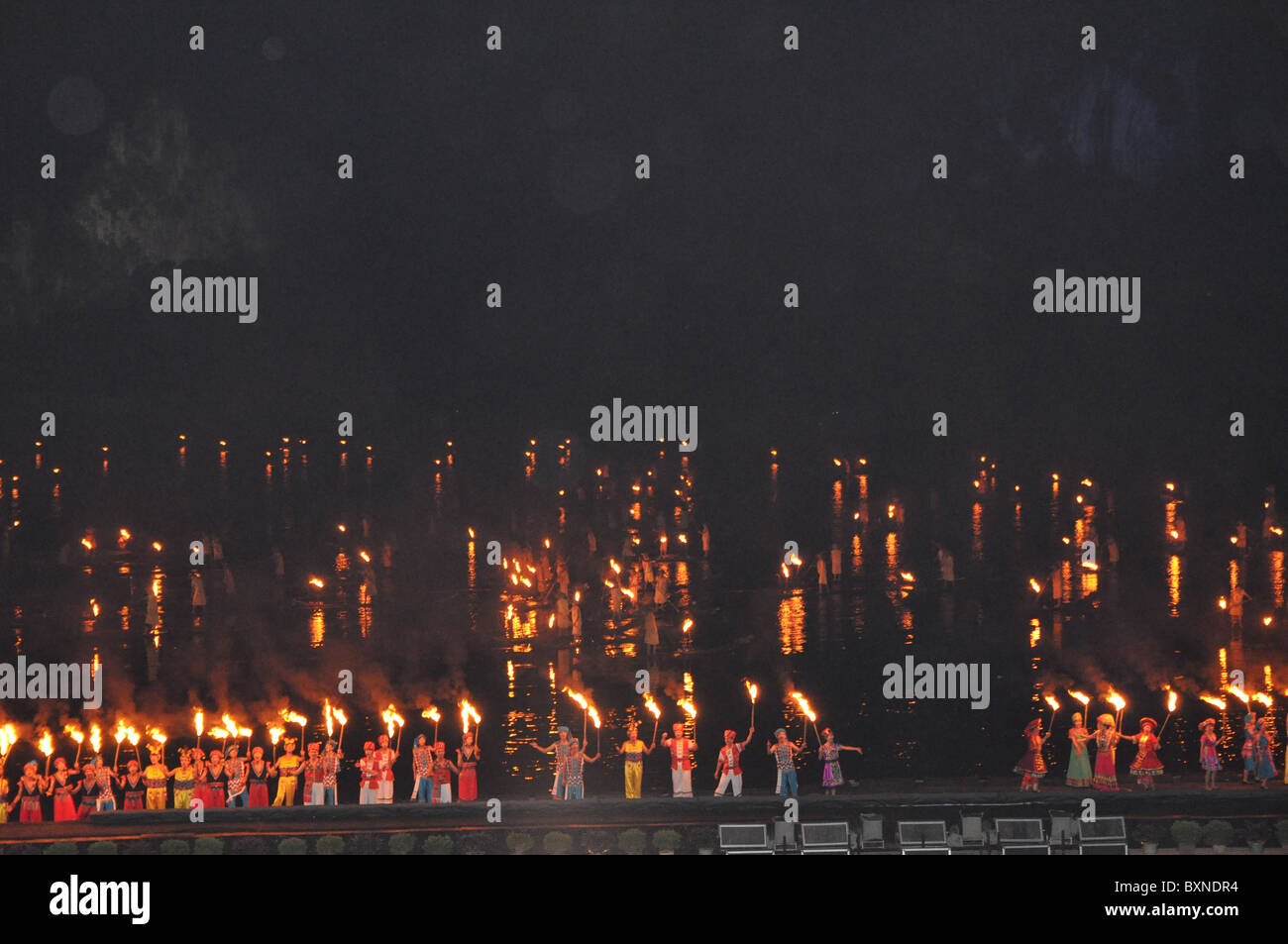 The brilliant show "Impressions of Liu Sanjie" in Yangshuo Stock Photo ...