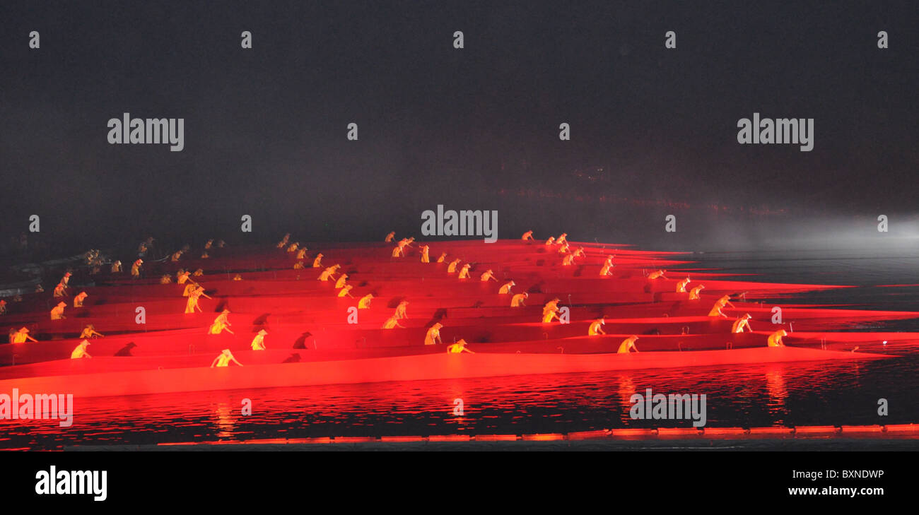 The brilliant show "Impressions of Liu Sanjie" in Yangshuo Stock Photo ...