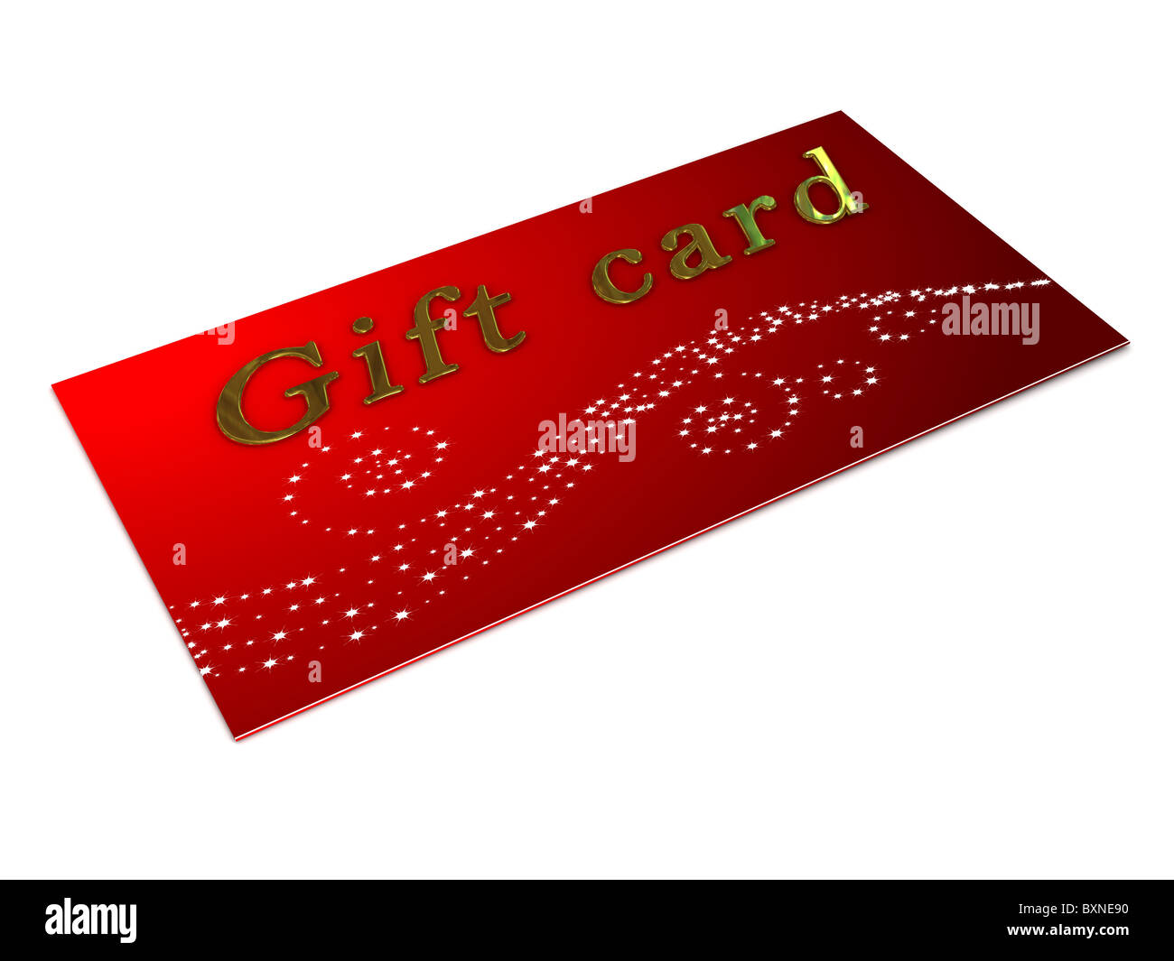 Gift card over white background Stock Photo - Alamy