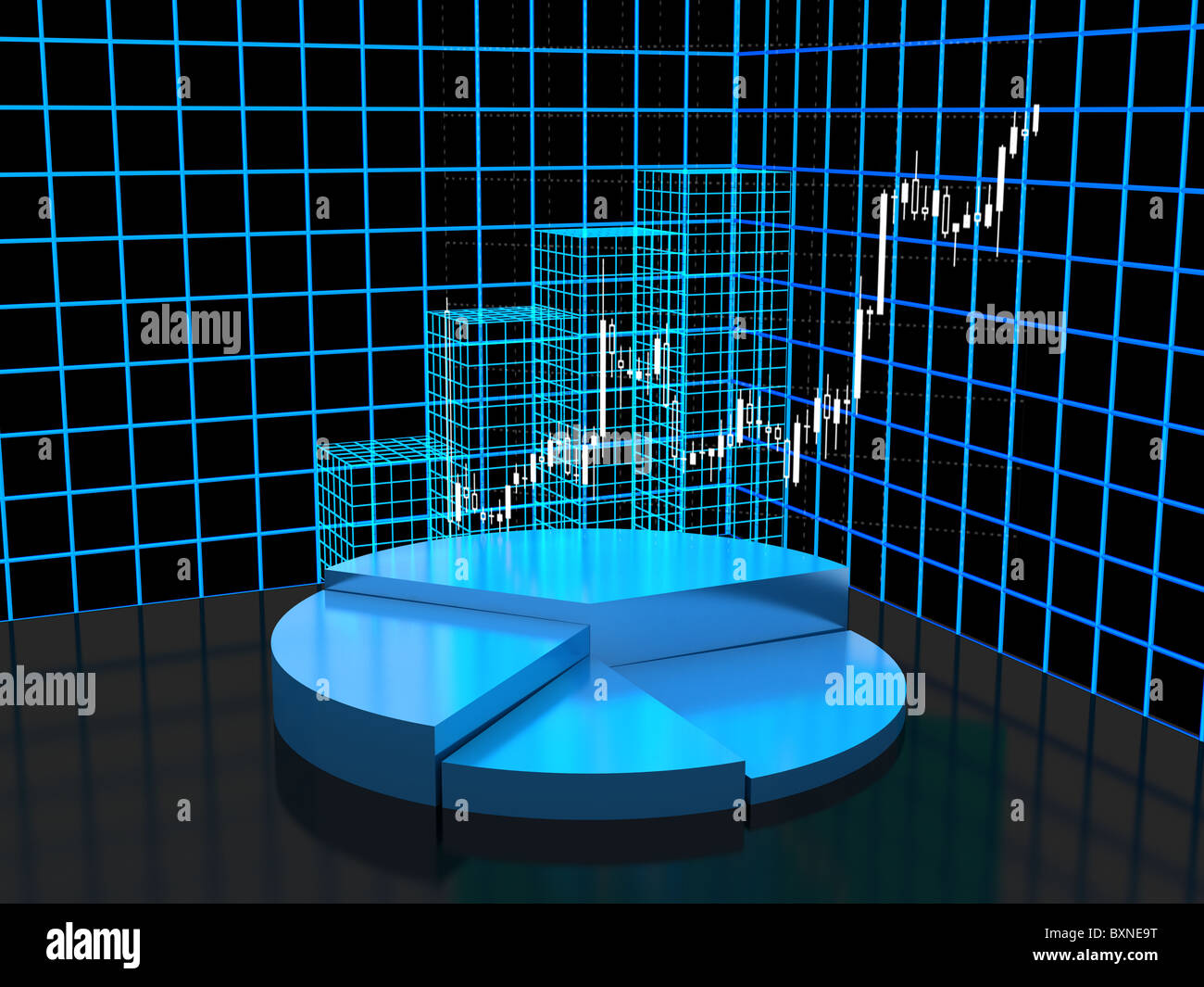 3d abstract chart for company presentation Stock Photo - Alamy