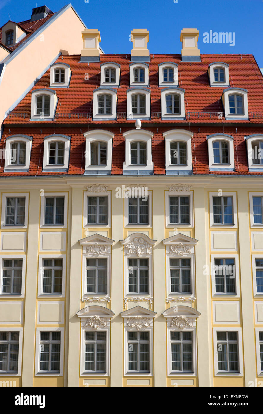 GERMANY, Saxony, Dresden, Restored buildings in Neumarkt square Stock ...