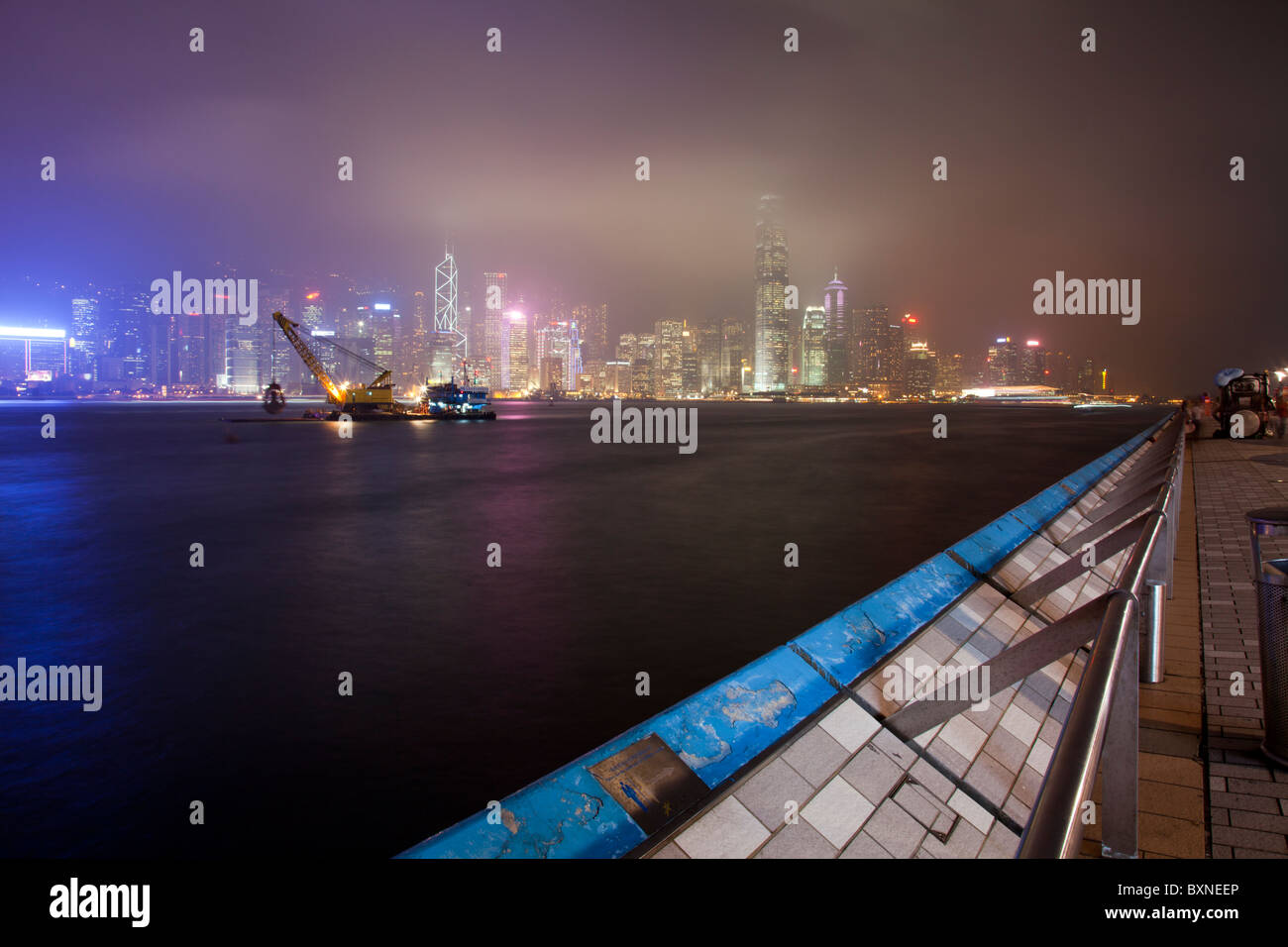 Kowloons iconic and infamous Avenue Of Stars looking towards Hong Kong ...