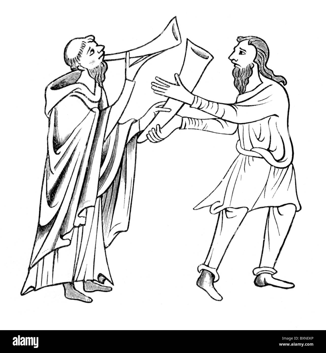 Legend of Saint Patrick's Horn, from 13th Century illuminated ...