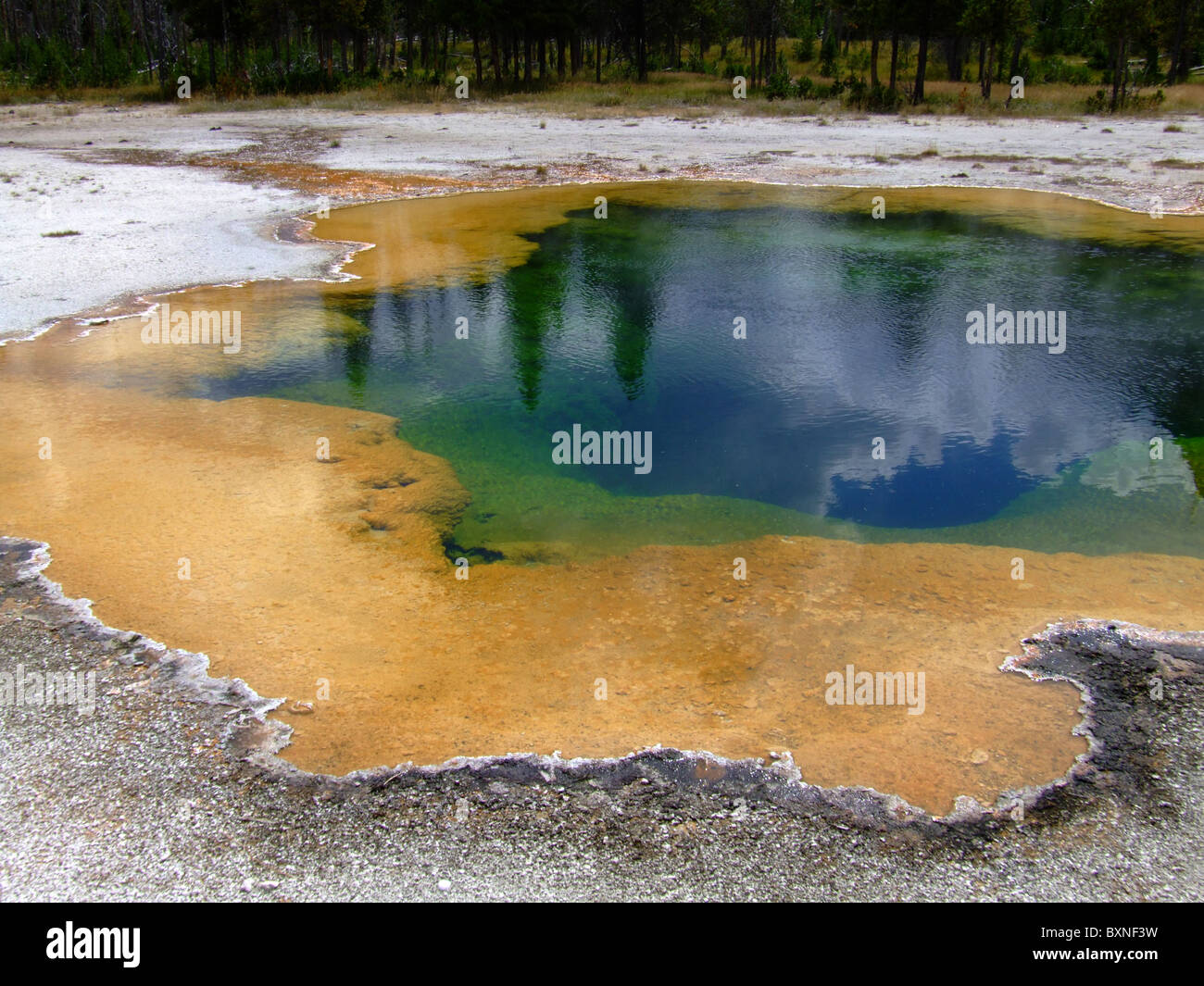 Colourful pond in Yellowstone Stock Photo - Alamy