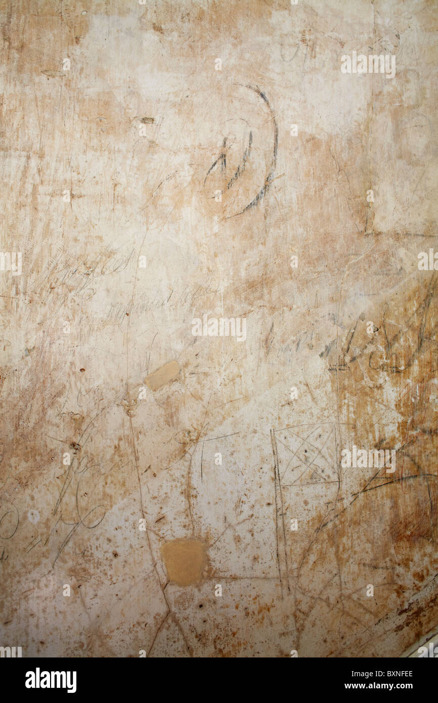 Original American Civil War soldier graffiti on the first floor ...