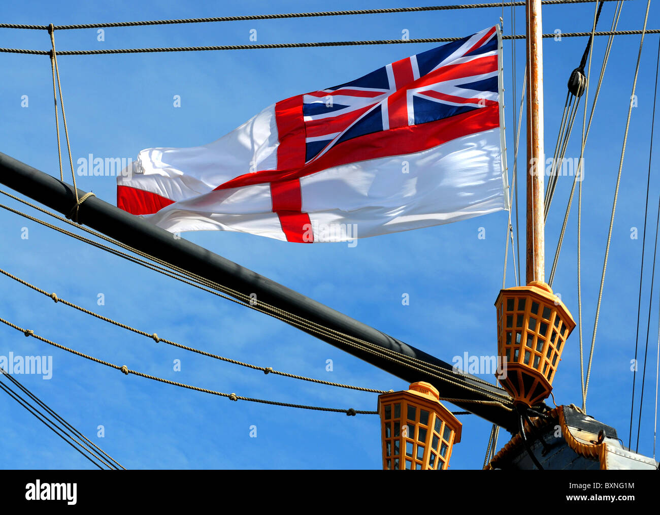 Ship union jack hi-res stock photography and images - Alamy