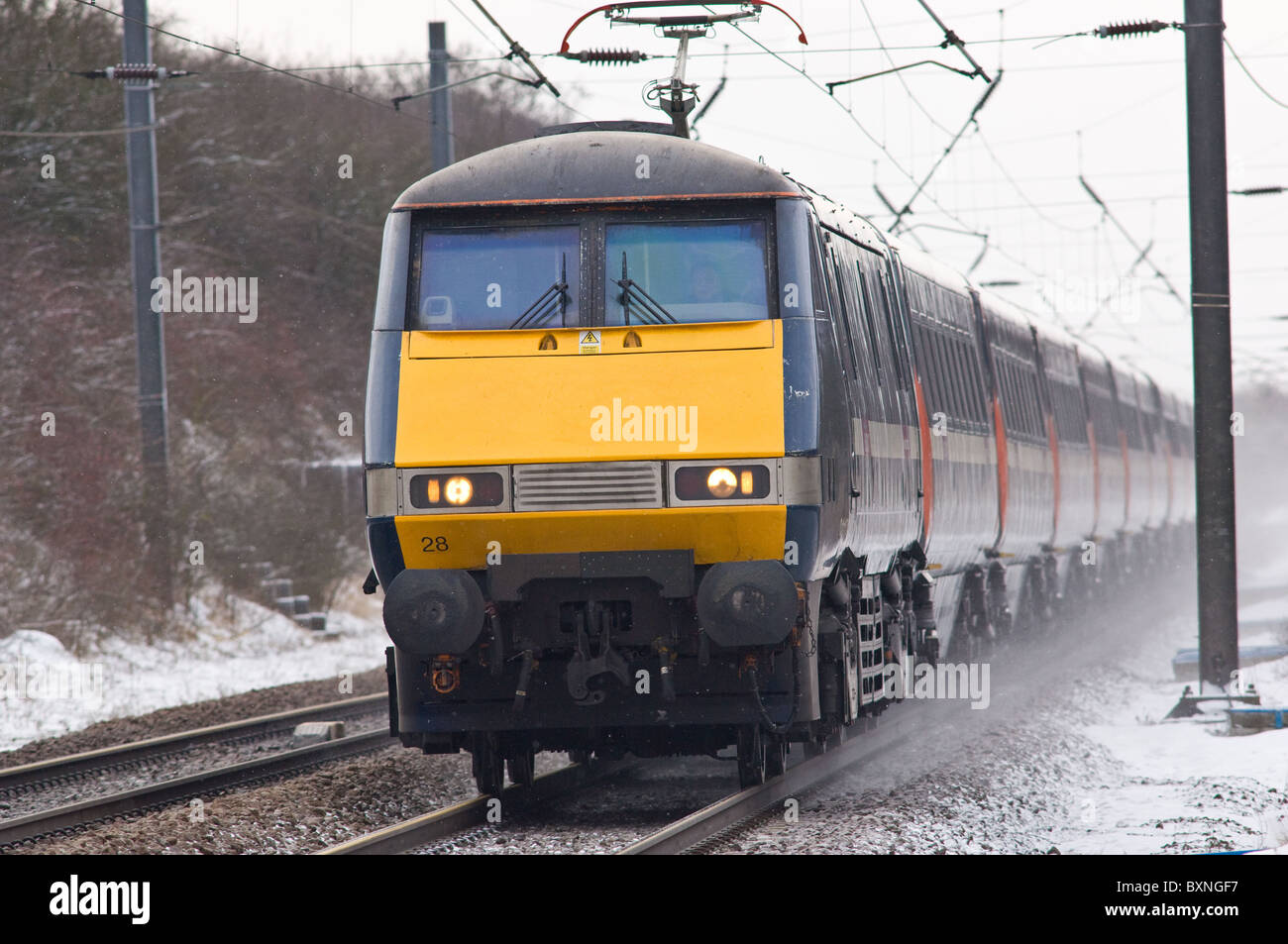 The Intercity 225 high speed train on the east coast main line with ...