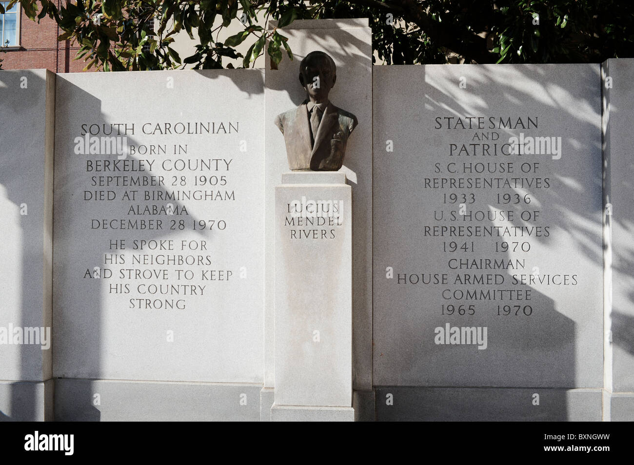 Congressman Lucius Mendel Rivers memorial on grounds of Charleston ...