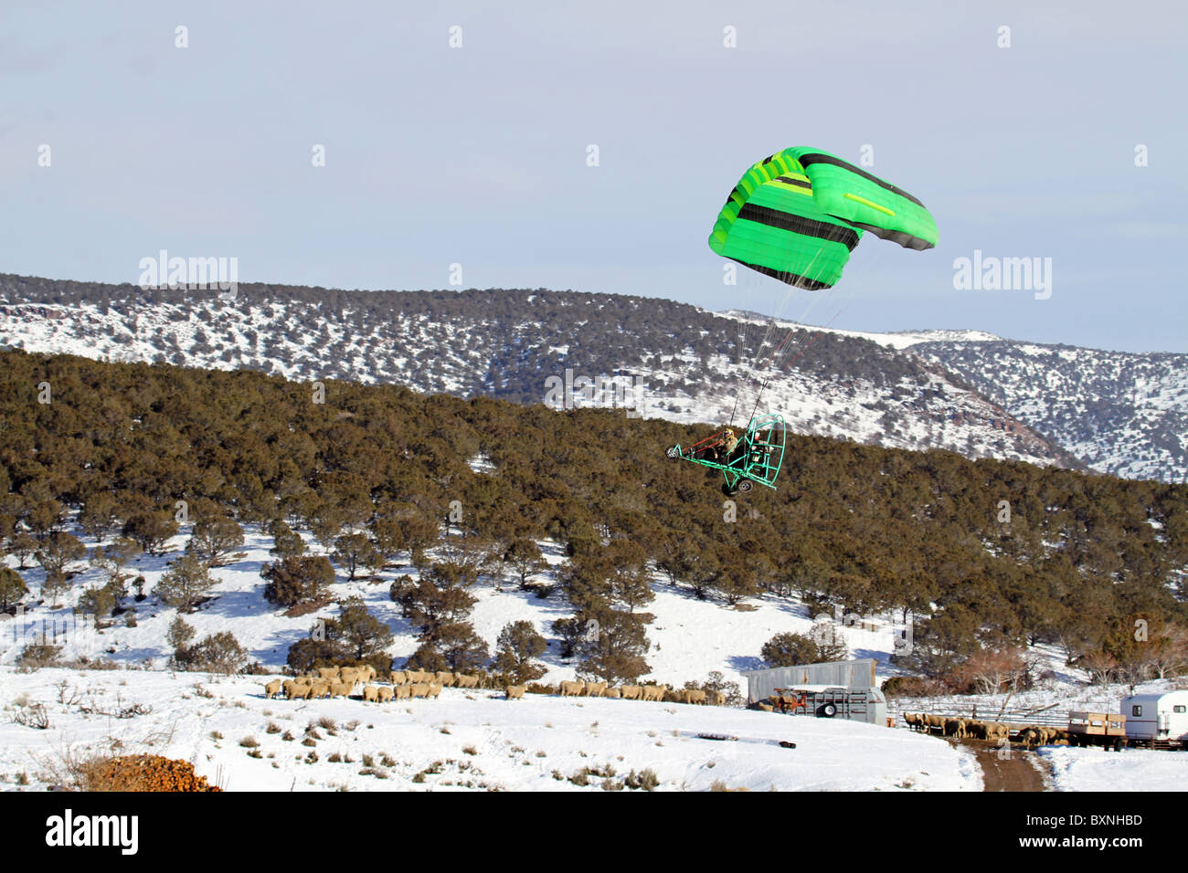 Powered Parachute In Flight High Resolution Stock Photography and ...