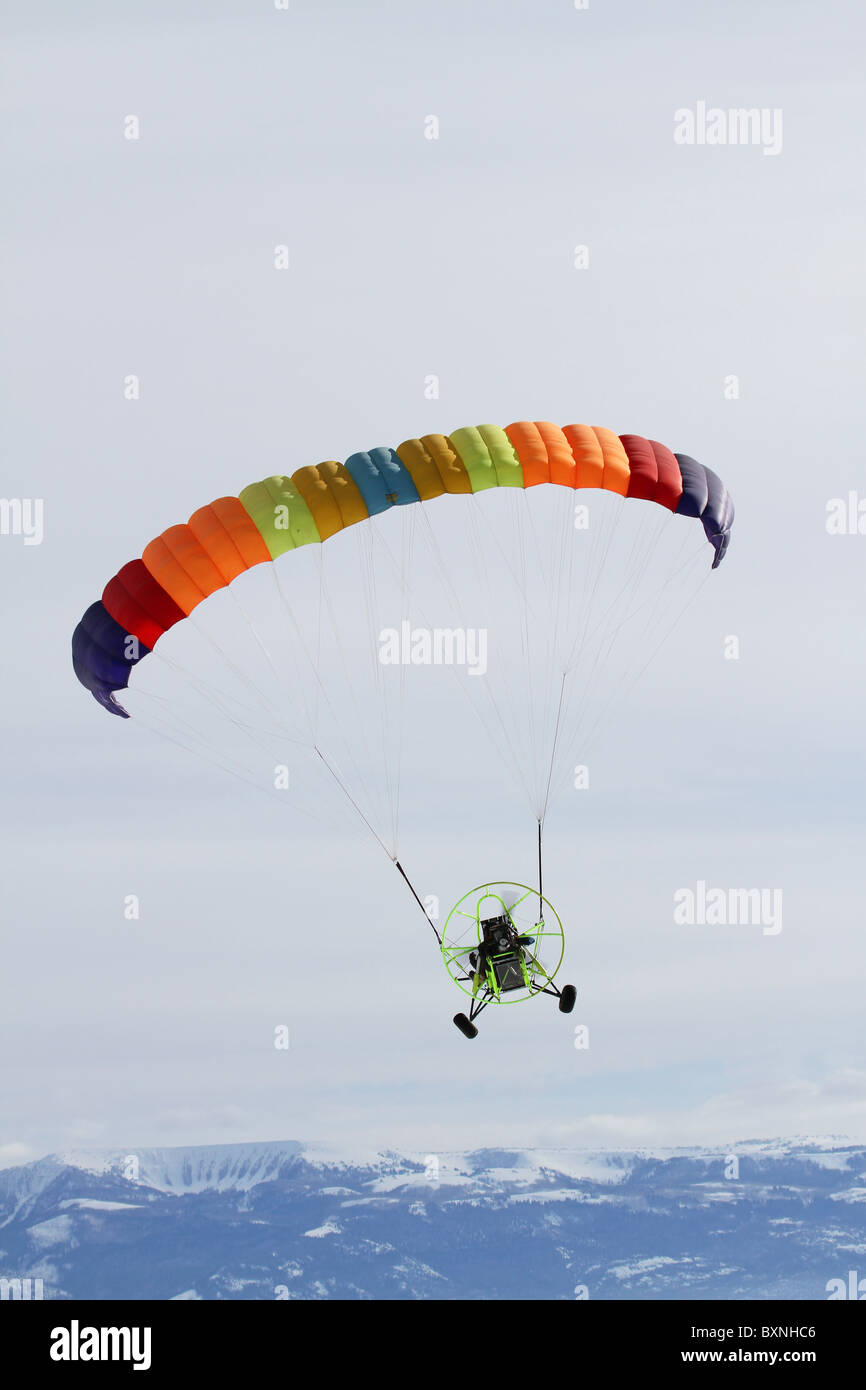 Powered parachute flying in winter. Central Utah winter recreation and ...