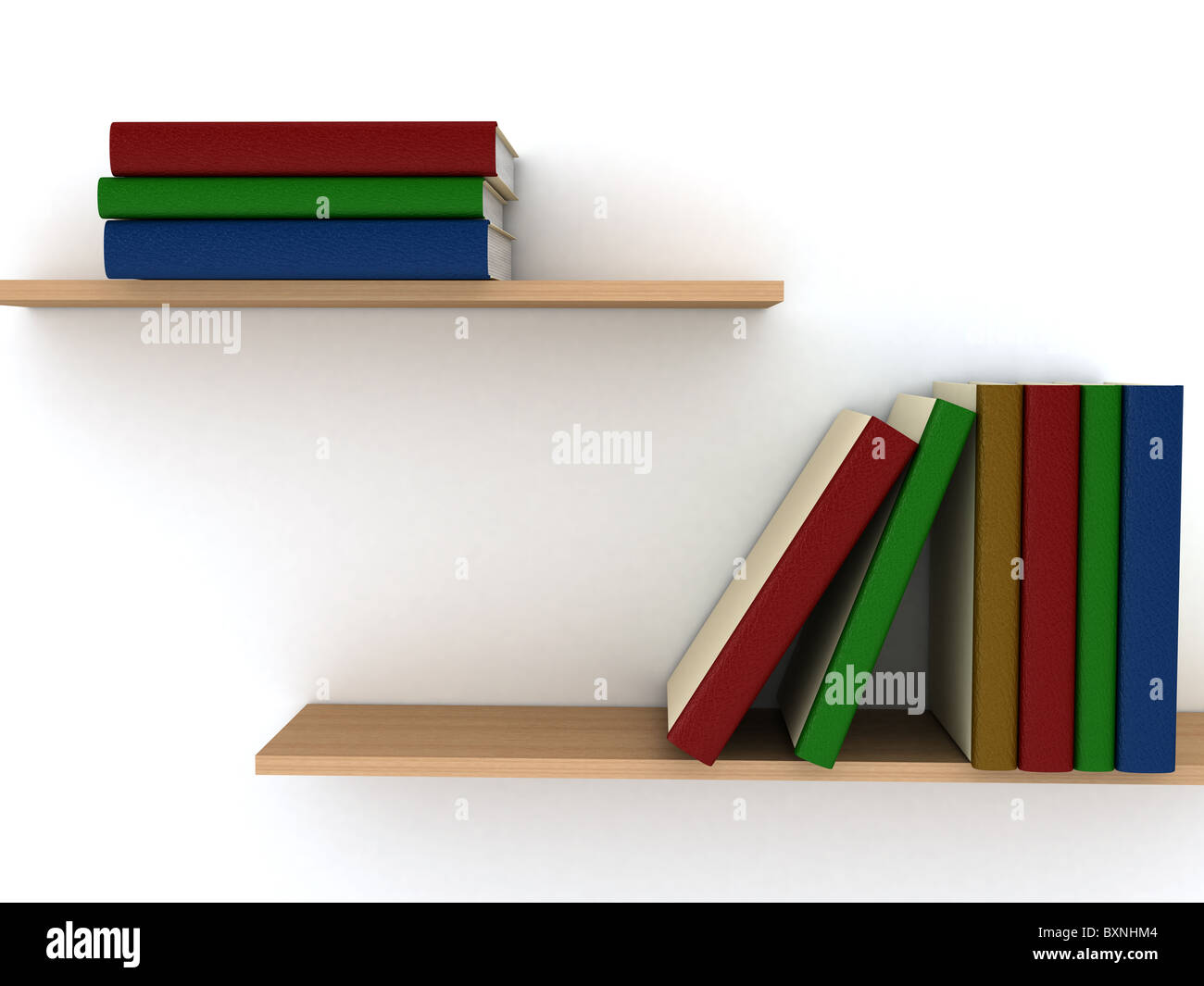 Stack of Books on white background Stock Photo - Alamy