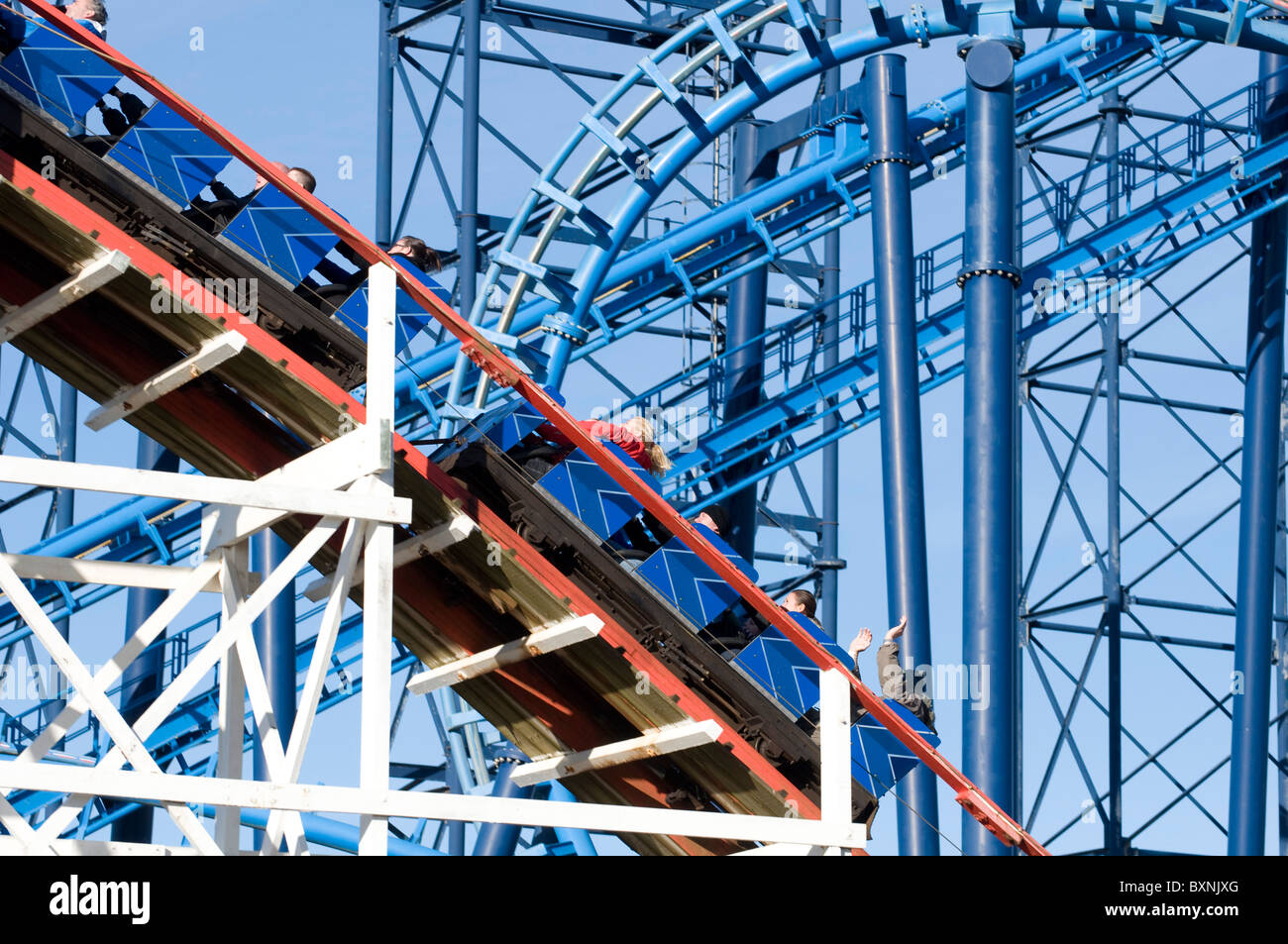 The Big Dipper and Pepsi Max Big One roller coasters at Blackpool ...