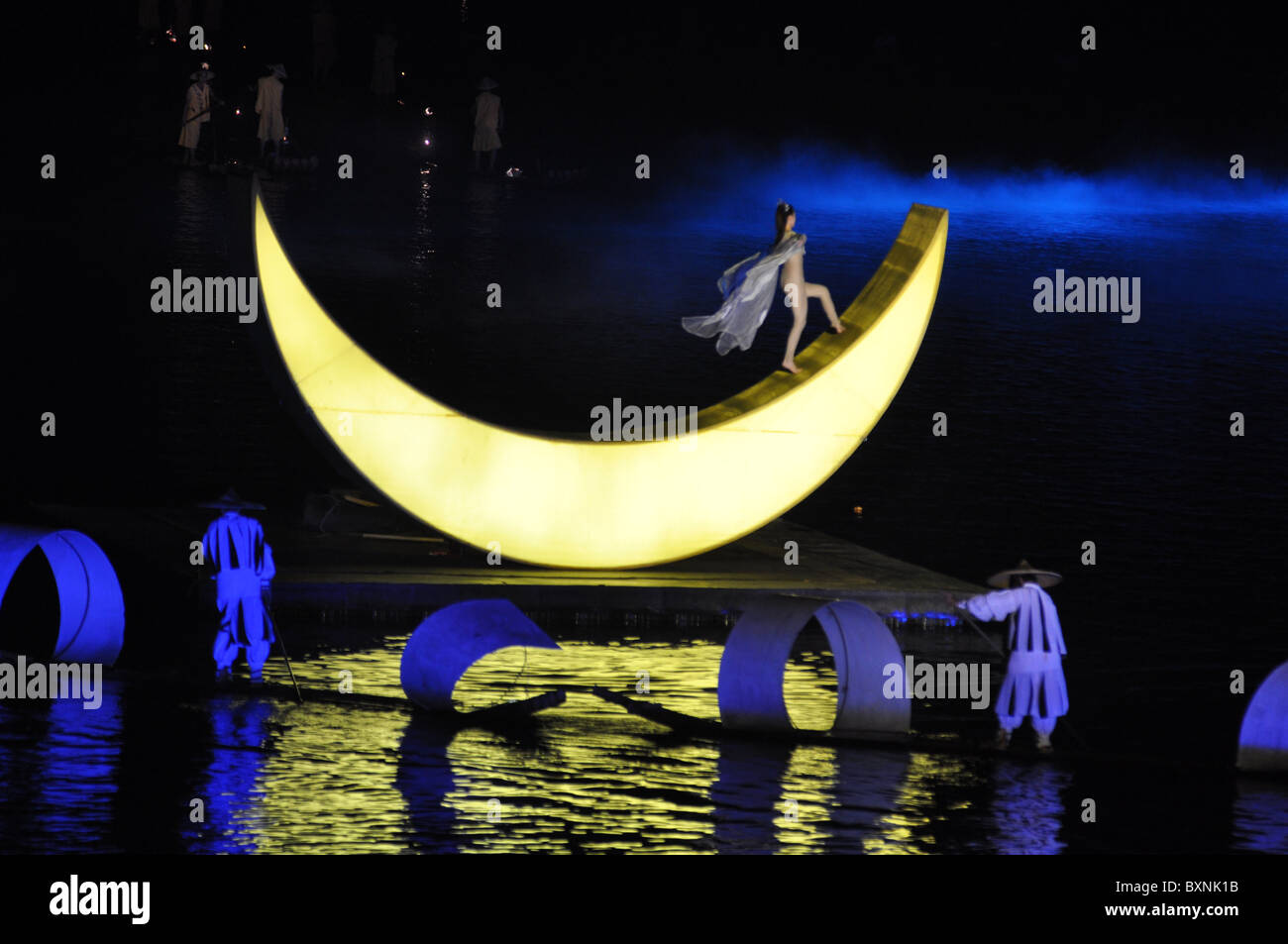 The brilliant show "Impressions of Liu Sanjie" in Yangshuo Stock Photo ...