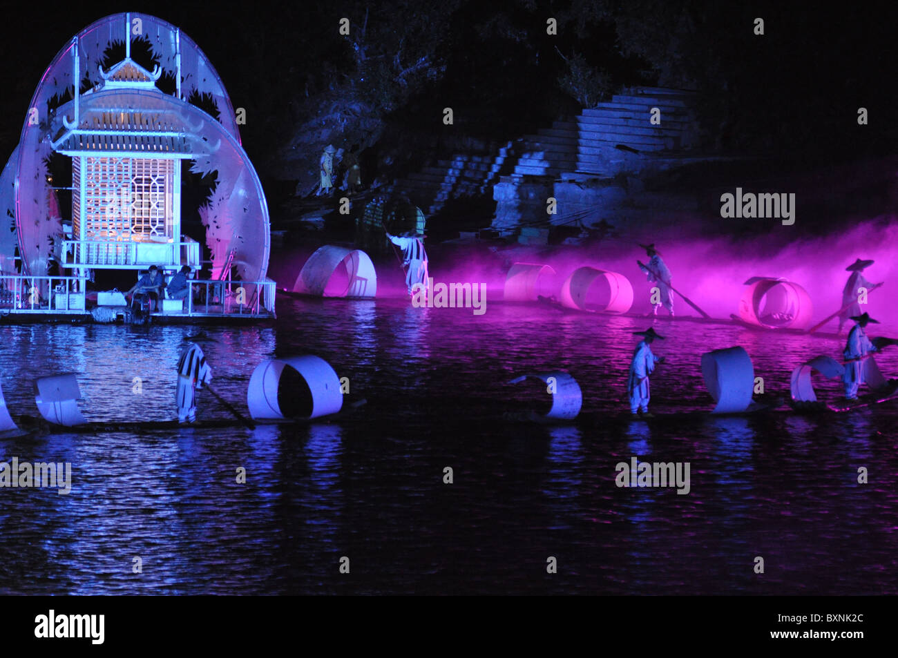 The brilliant show "Impressions of Liu Sanjie" in Yangshuo Stock Photo ...