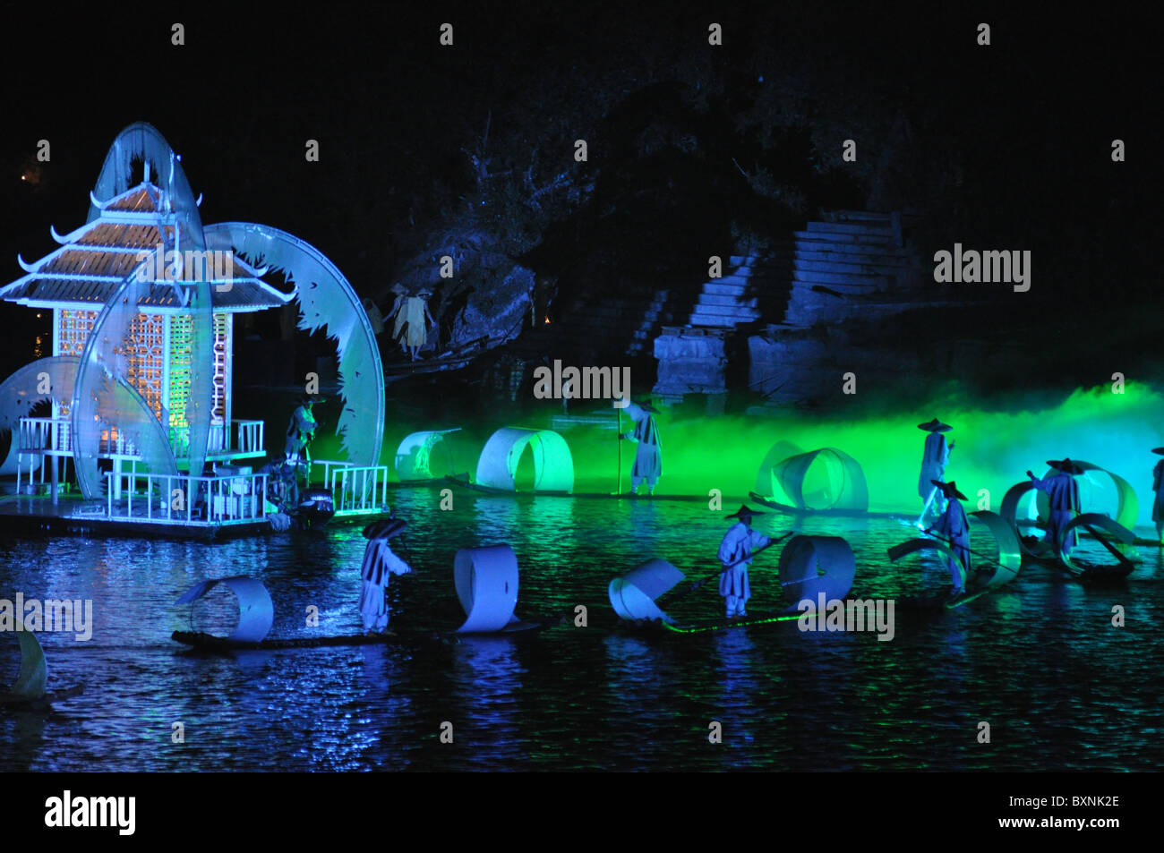 The brilliant show "Impressions of Liu Sanjie" in Yangshuo Stock Photo ...