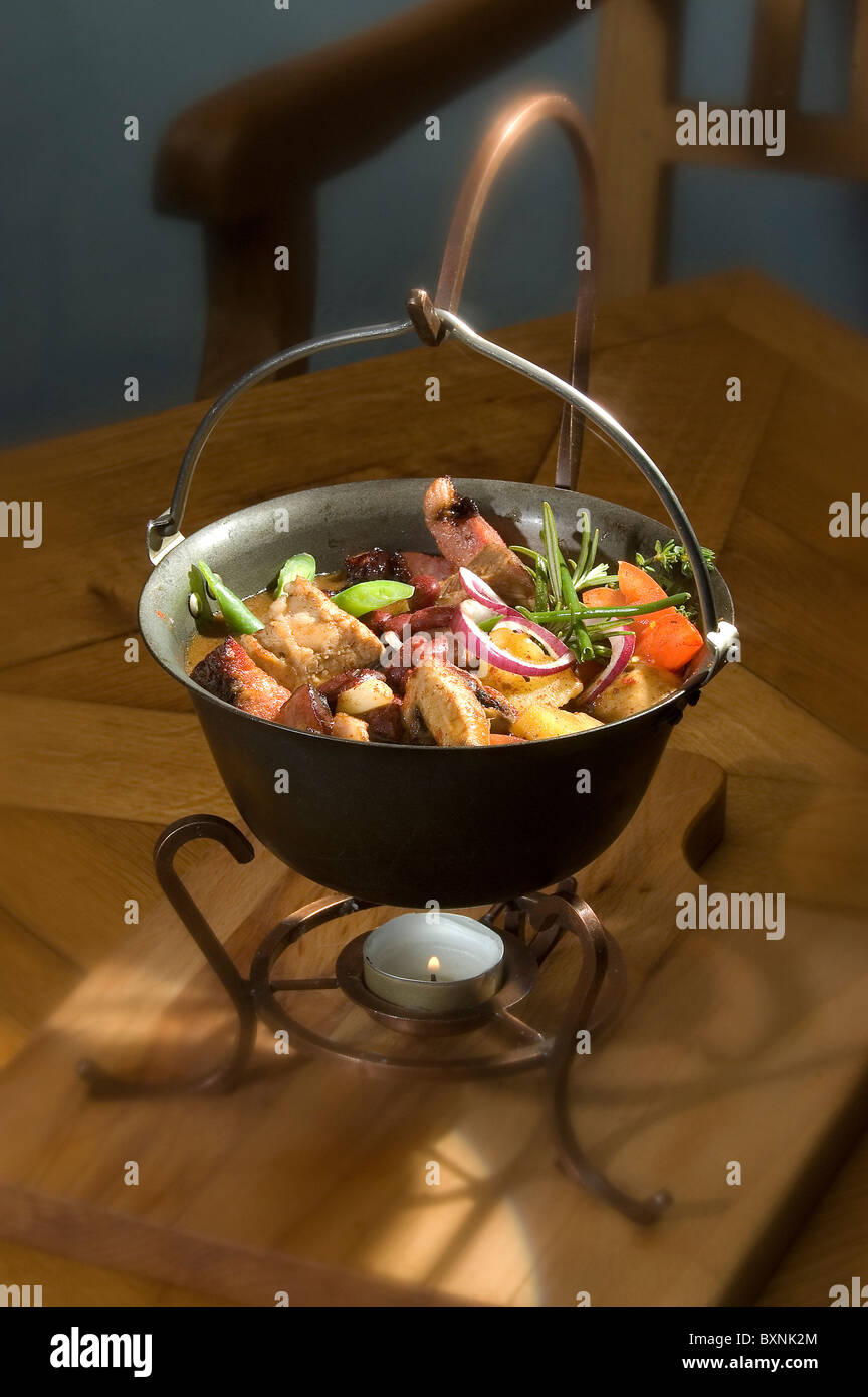 Country meat pot w vegetable Stock Photo - Alamy