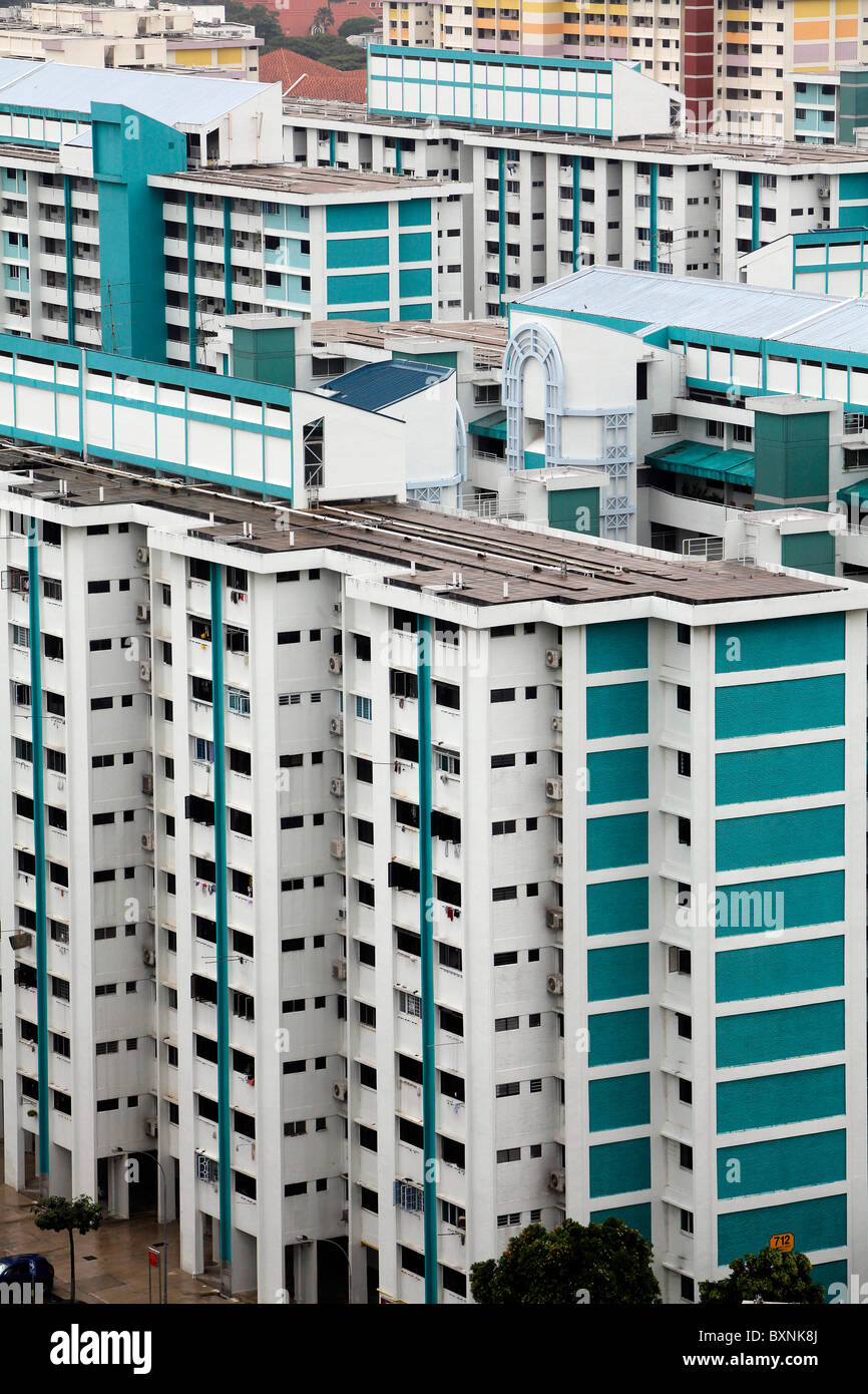 Singapore: housing in the middle class residential district Clementi ...
