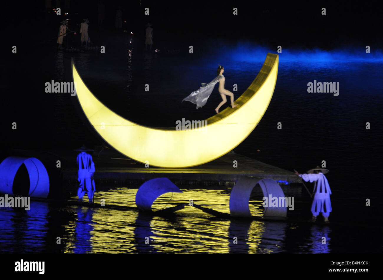 The brilliant show "Impressions of Liu Sanjie" in Yangshuo Stock Photo ...