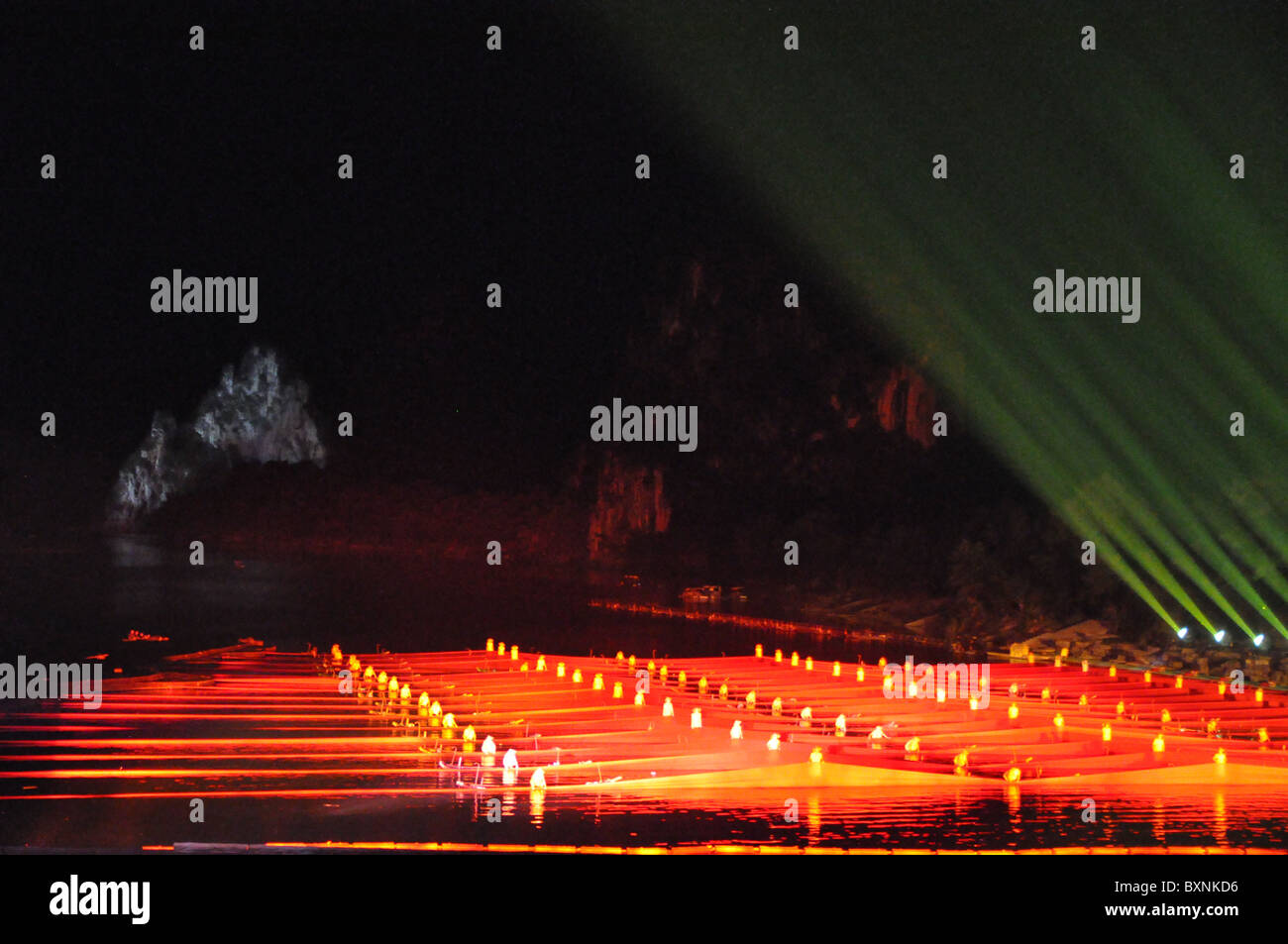 The brilliant show "Impressions of Liu Sanjie" in Yangshuo Stock Photo ...