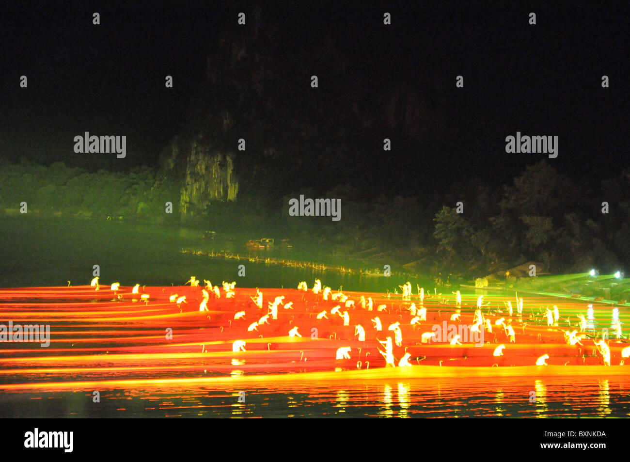 The brilliant show "Impressions of Liu Sanjie" in Yangshuo Stock Photo ...