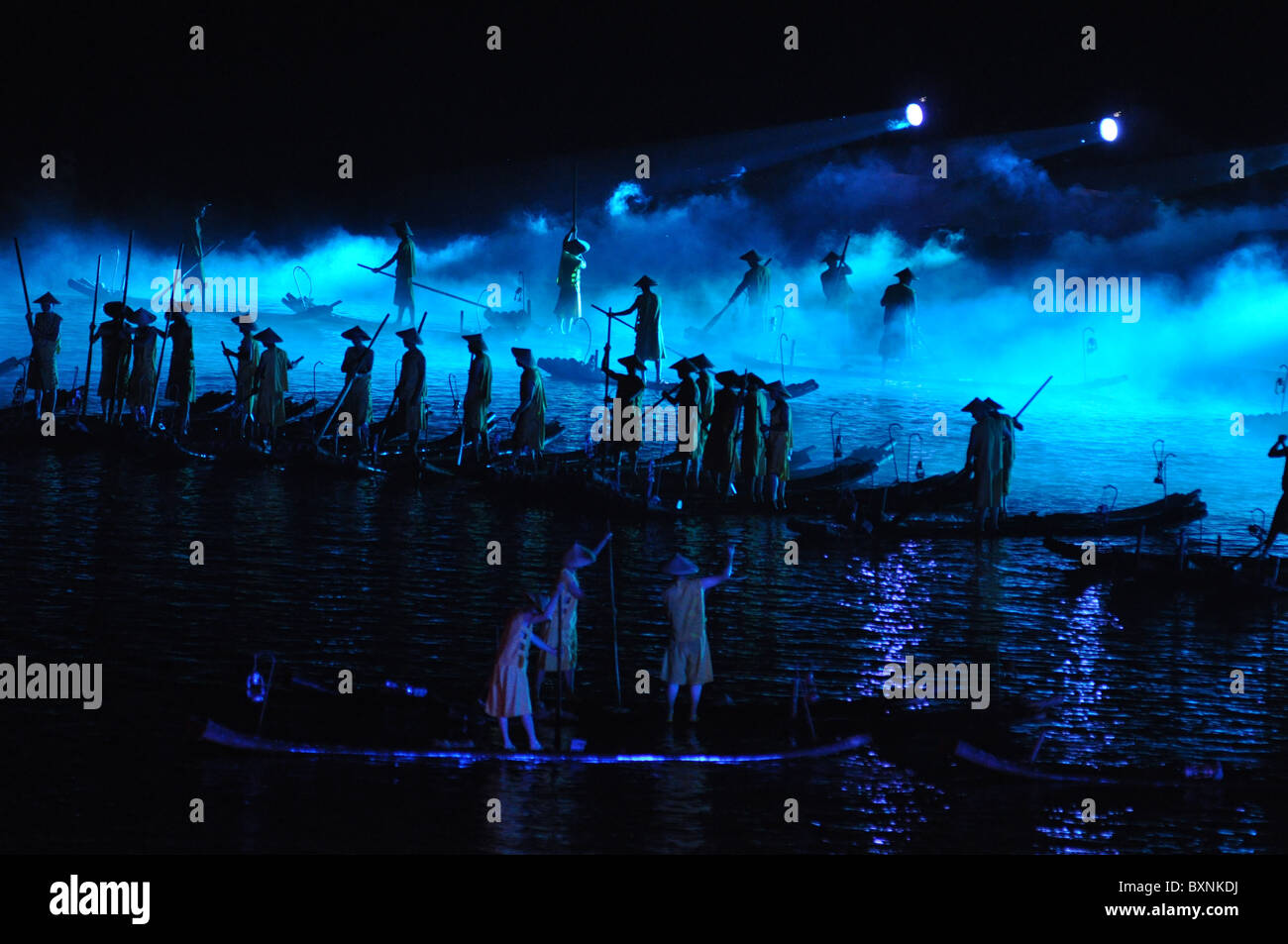 The brilliant show "Impressions of Liu Sanjie" in Yangshuo Stock Photo ...