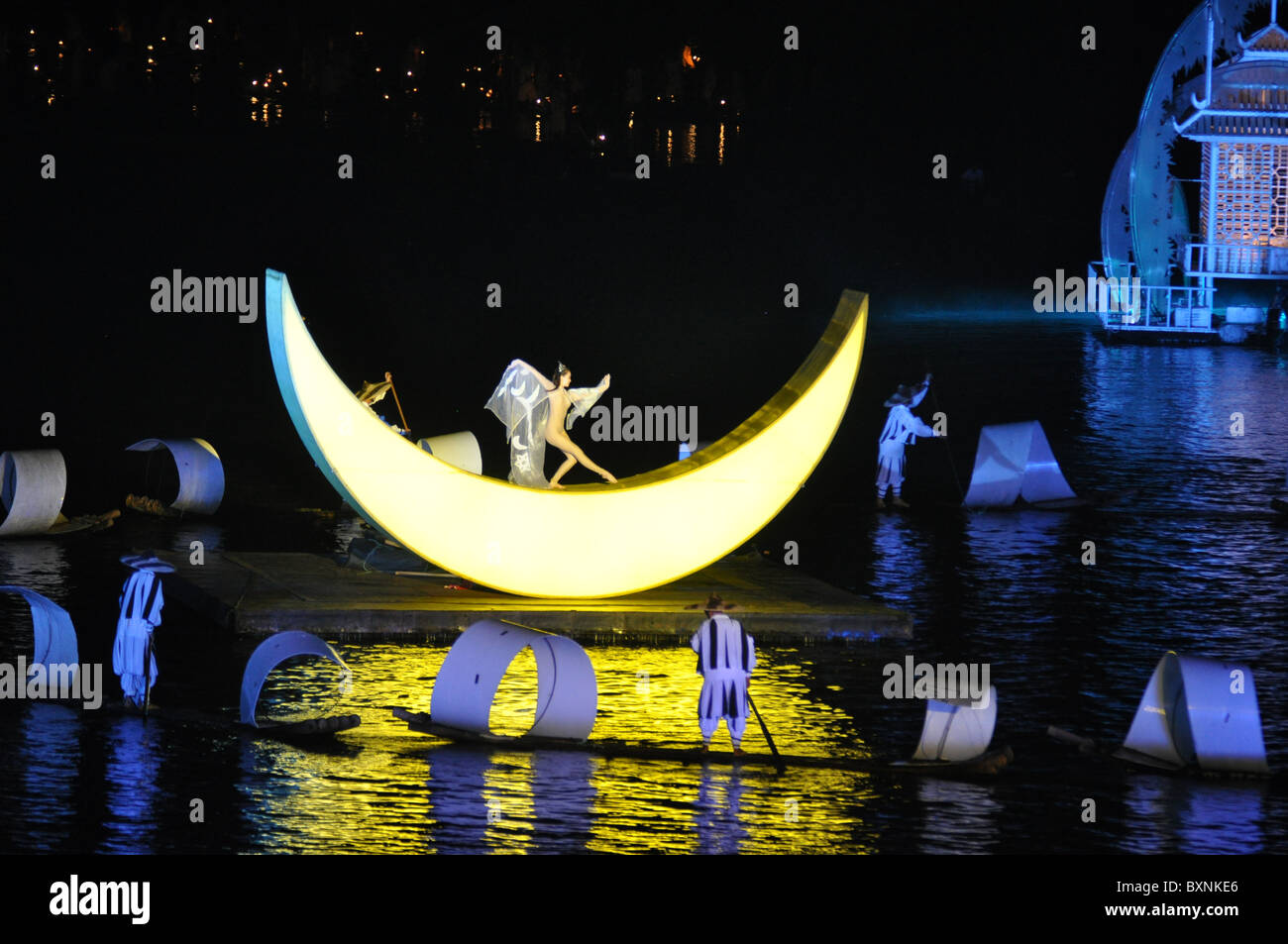 The brilliant show "Impressions of Liu Sanjie" in Yangshuo Stock Photo ...