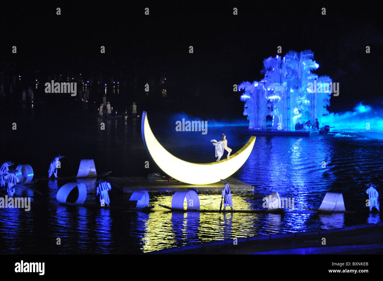 The brilliant show "Impressions of Liu Sanjie" in Yangshuo Stock Photo ...