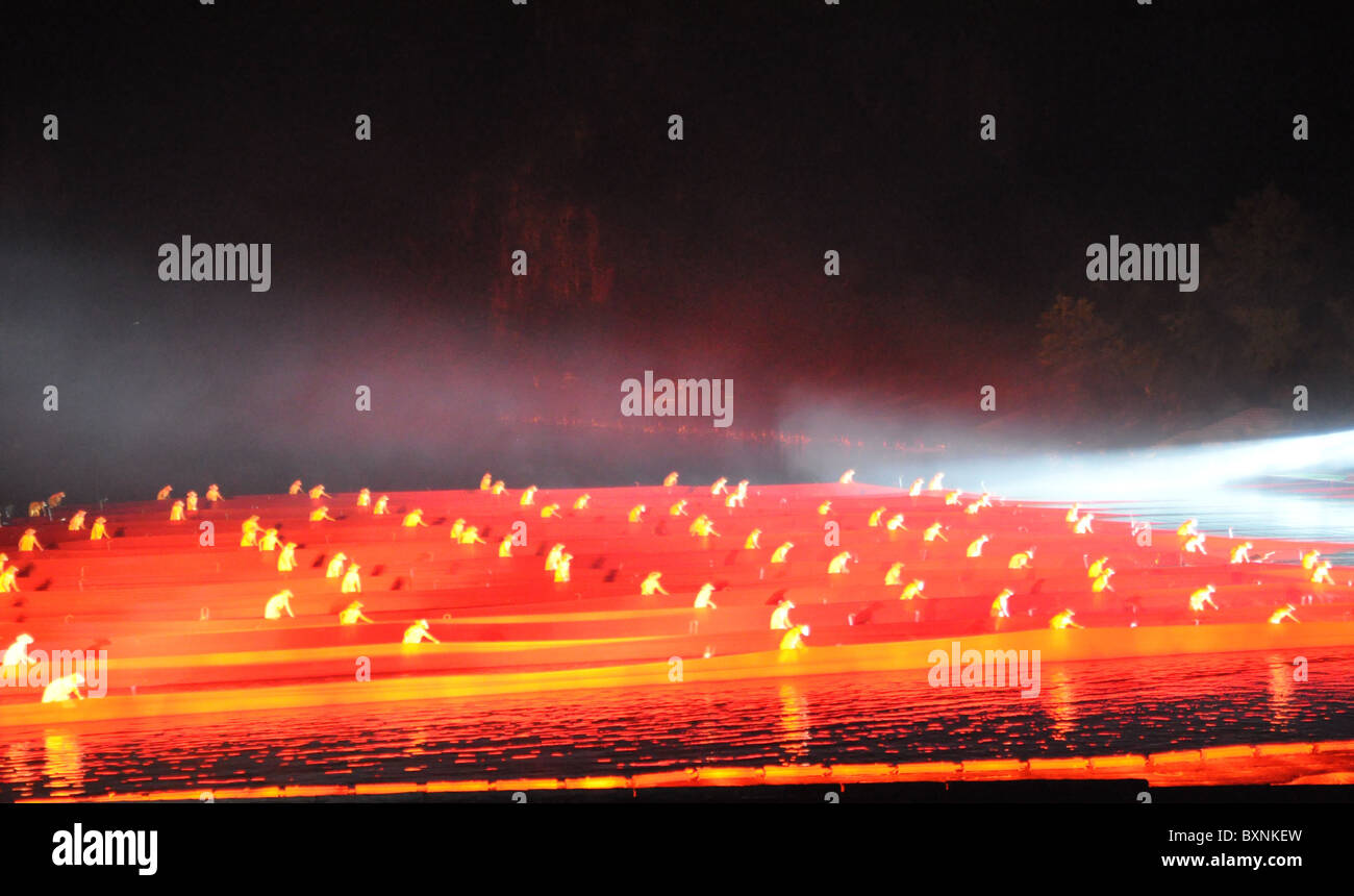 The brilliant show "Impressions of Liu Sanjie" in Yangshuo Stock Photo ...