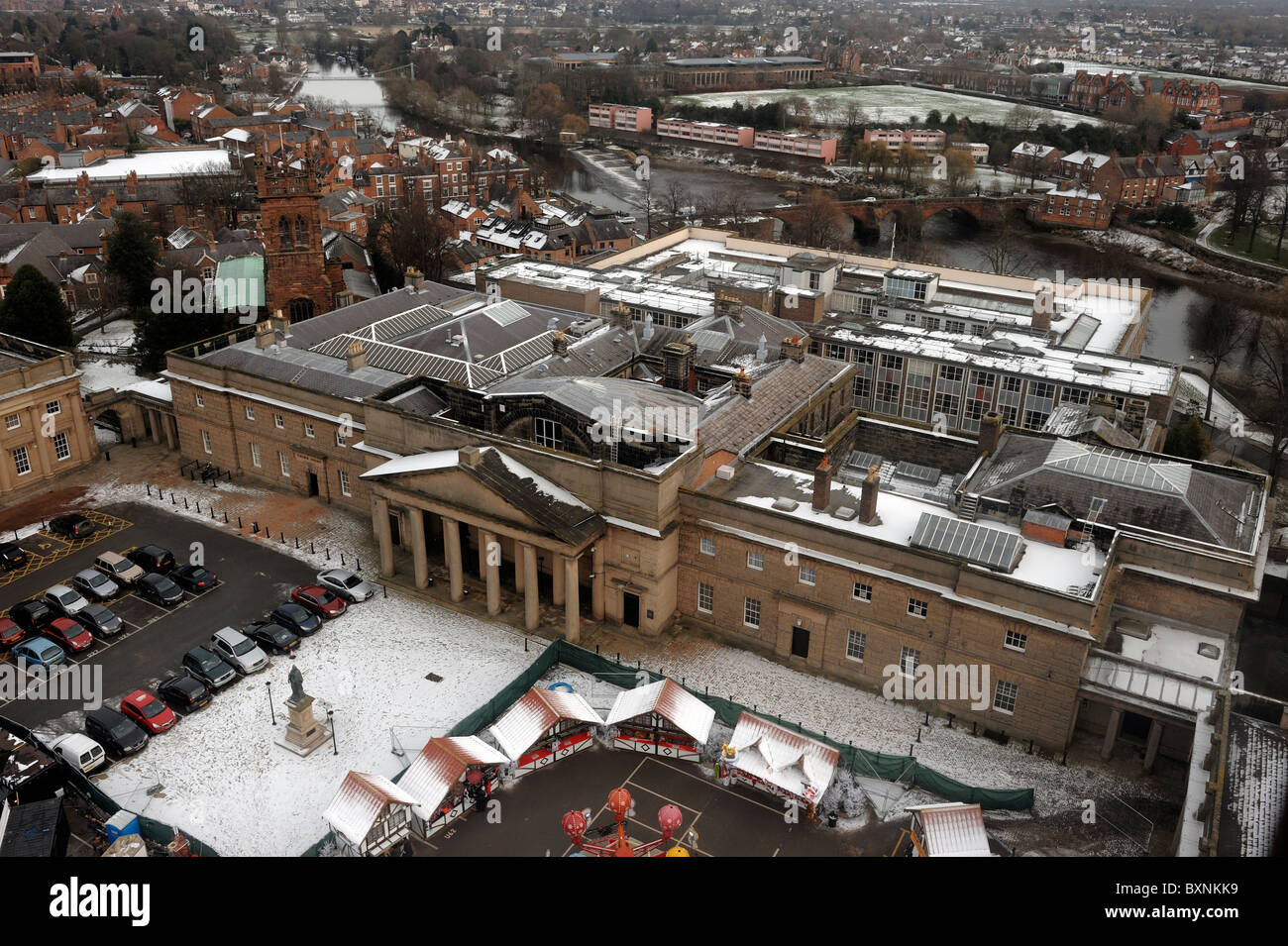 View from the Chester Wheel of Chester Court Offices Stock Photo - Alamy