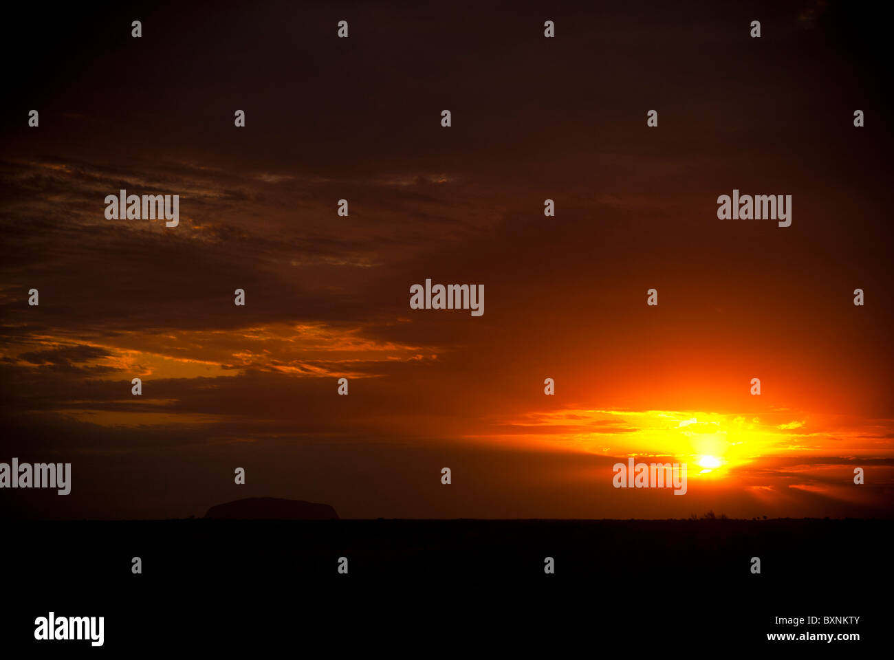Sunset at Uluru Australia Stock Photo - Alamy