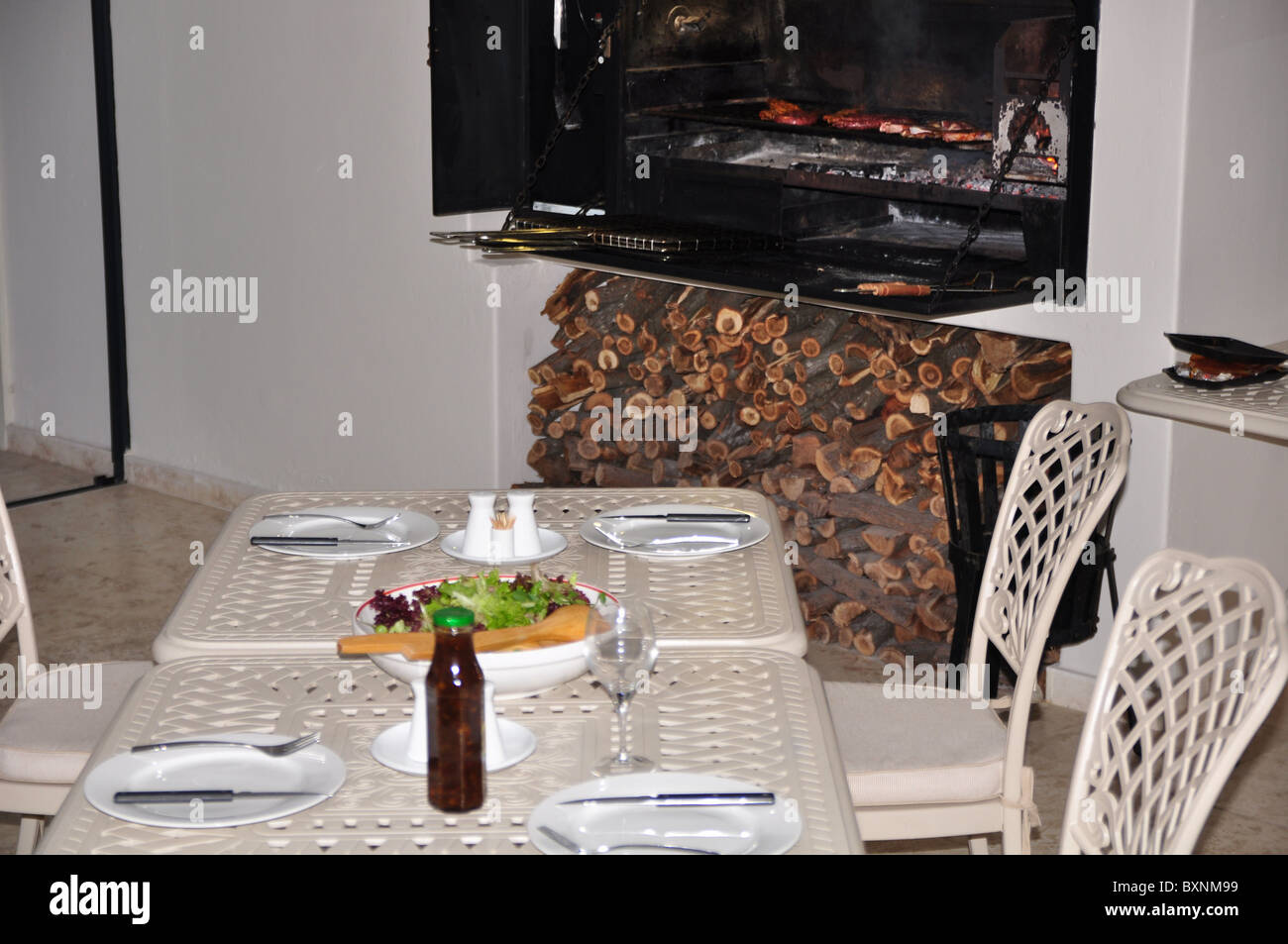 Everything is ready for a great barbeque (braai Stock Photo - Alamy