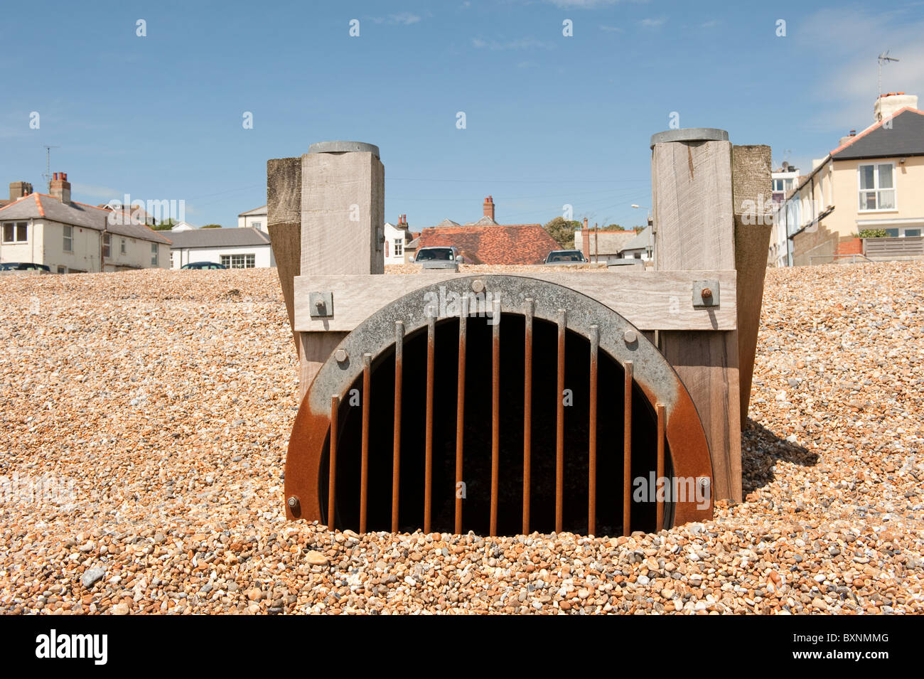 Sewerage Water Outlet Pipe onto Beach Stock Photo - Alamy