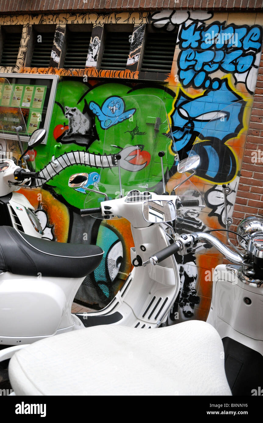 Scooters n' Graffiti Stock Photo - Alamy
