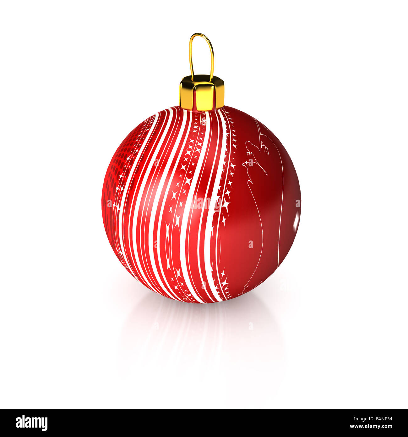 Christmas ball over white hi-res stock photography and images - Alamy