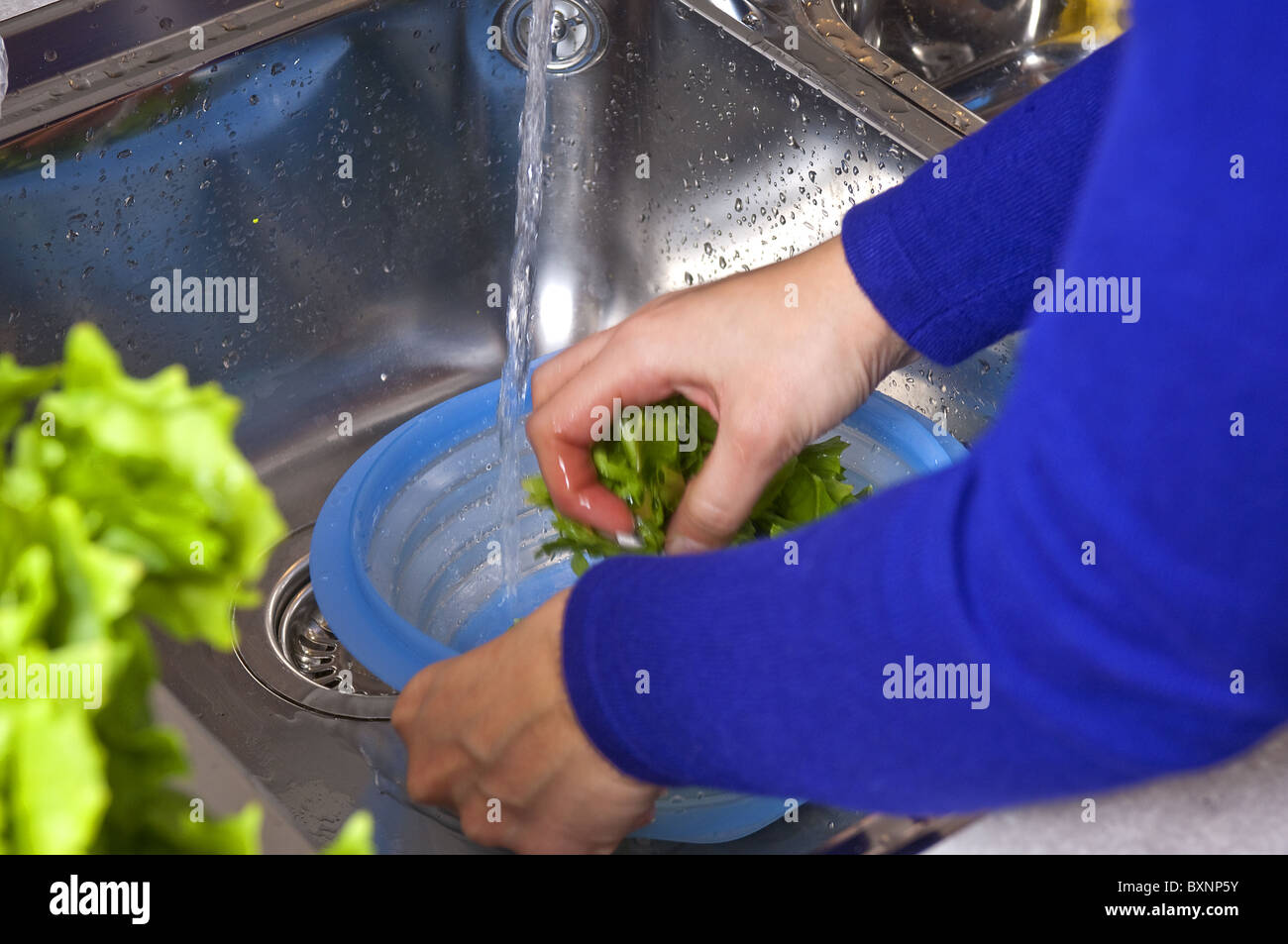 Washing your salad hi-res stock photography and images - Alamy